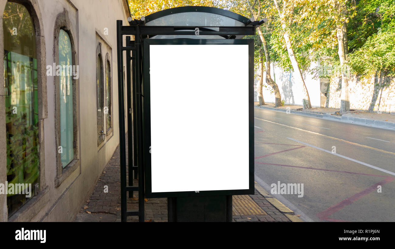 Bus stop poster advert hi-res stock photography and images - Alamy