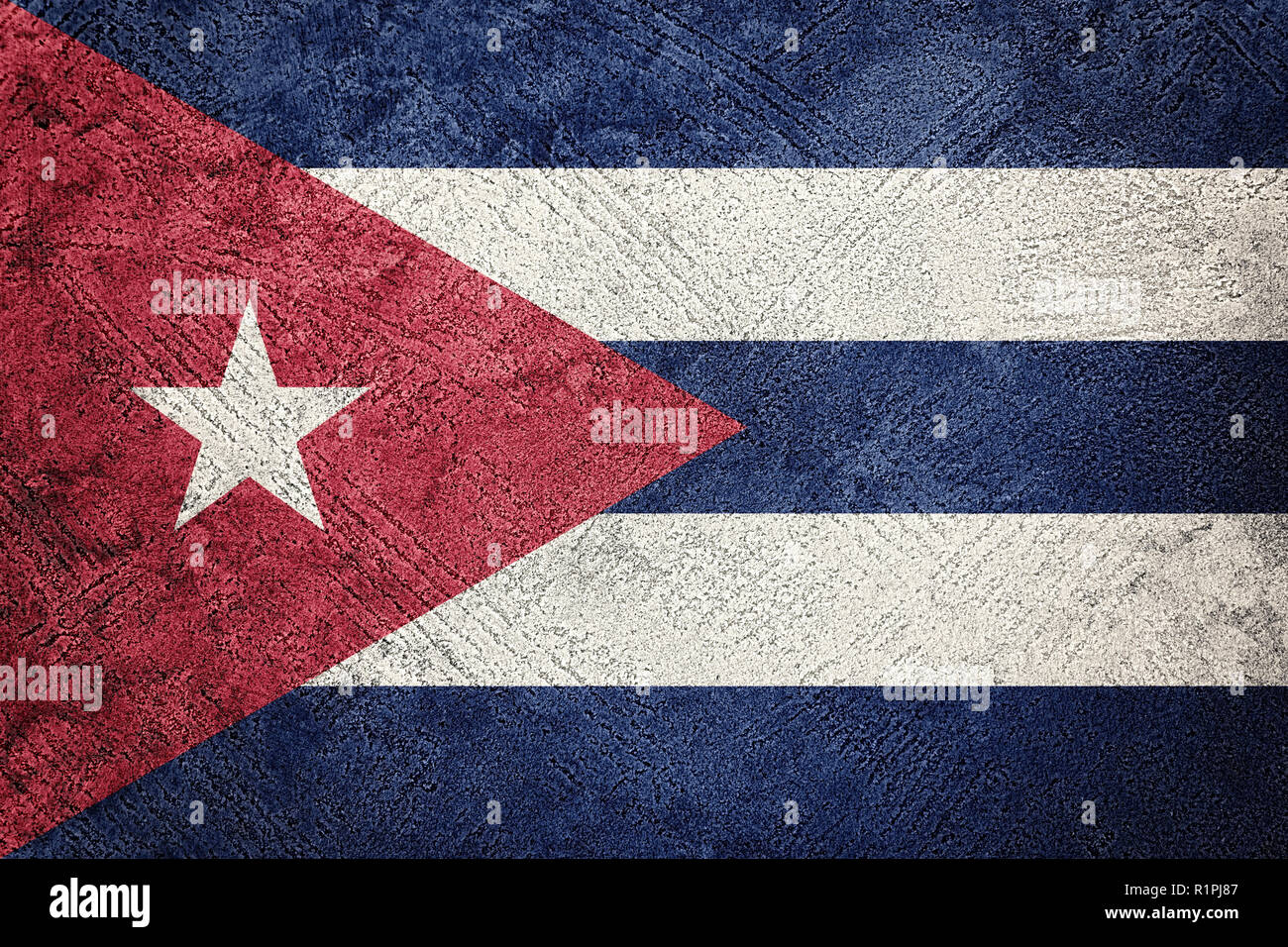 Grunge Cuba flag. Cuban flag with grunge texture Stock Photo - Alamy
