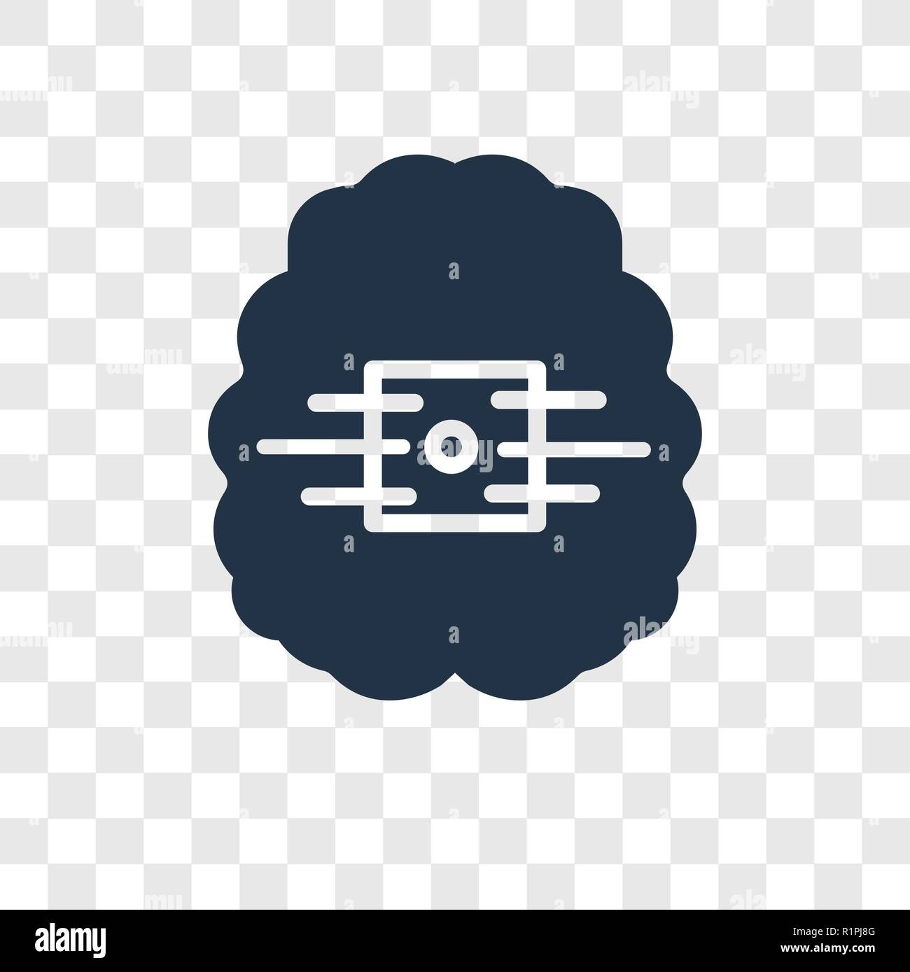 Artificial intelligence vector icon isolated on transparent background ...