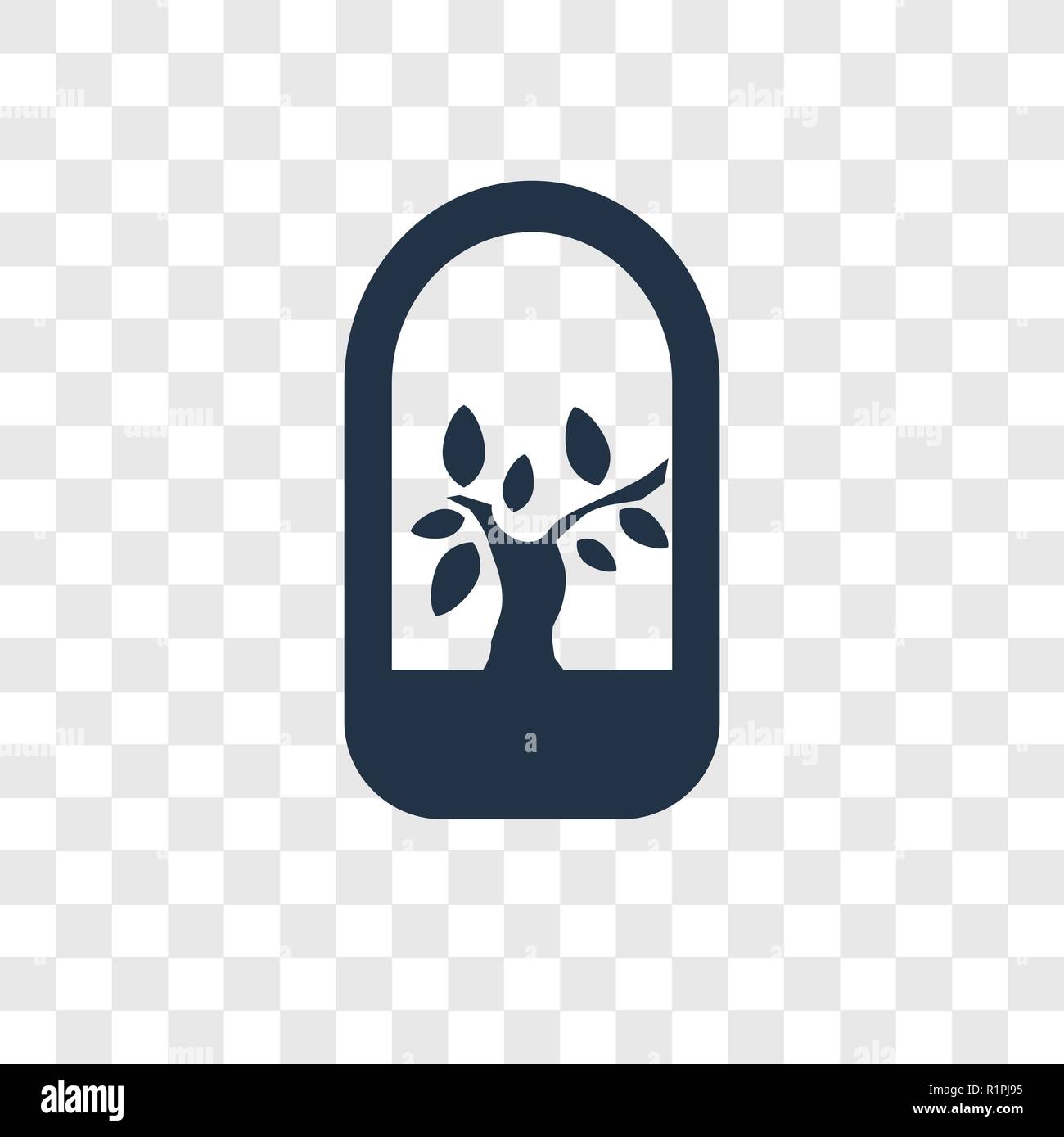 Tree vector icon isolated on transparent background, Tree transparency ...