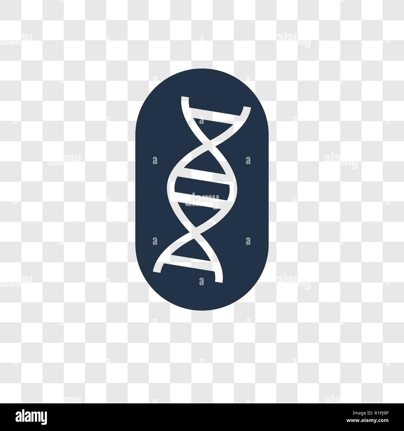 Dna structure vector icon isolated on transparent background, Dna ...