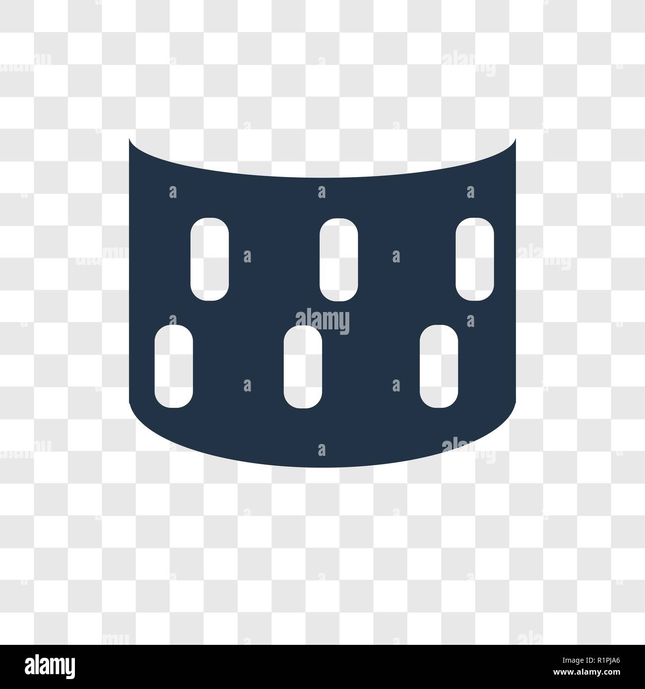 Panoramic view vector icon isolated on transparent background ...