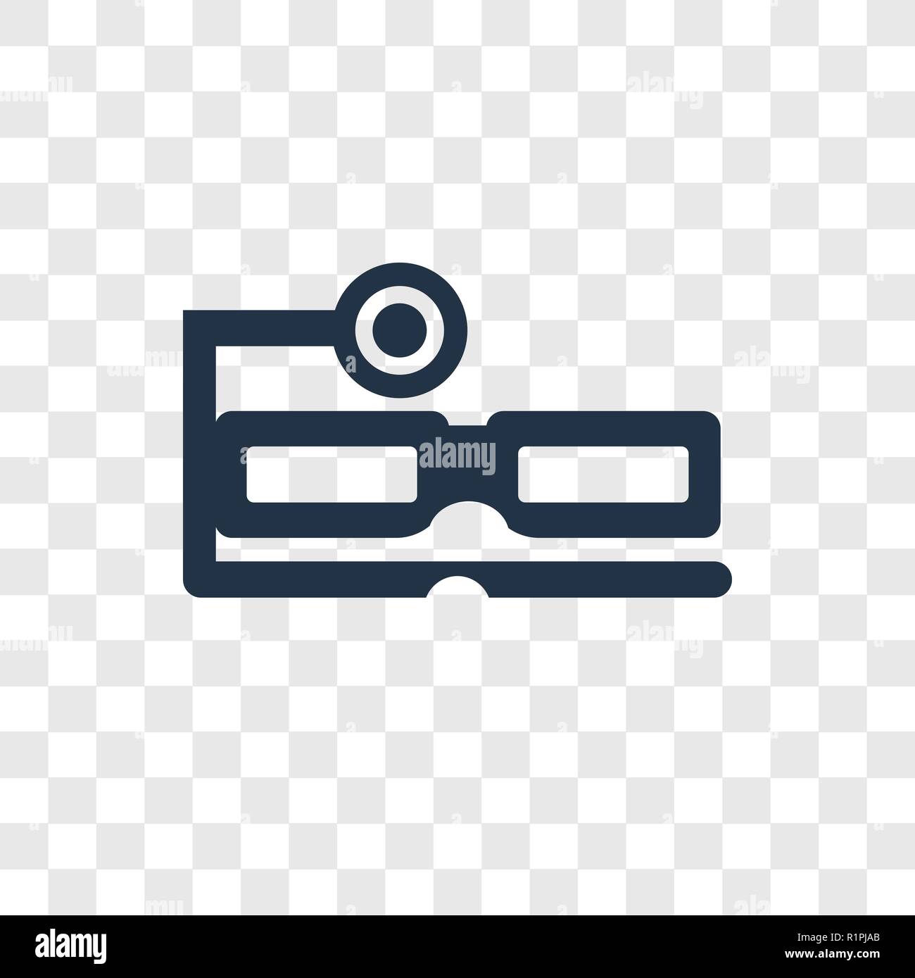 Ar glasses vector icon isolated on transparent background, Ar glasses ...