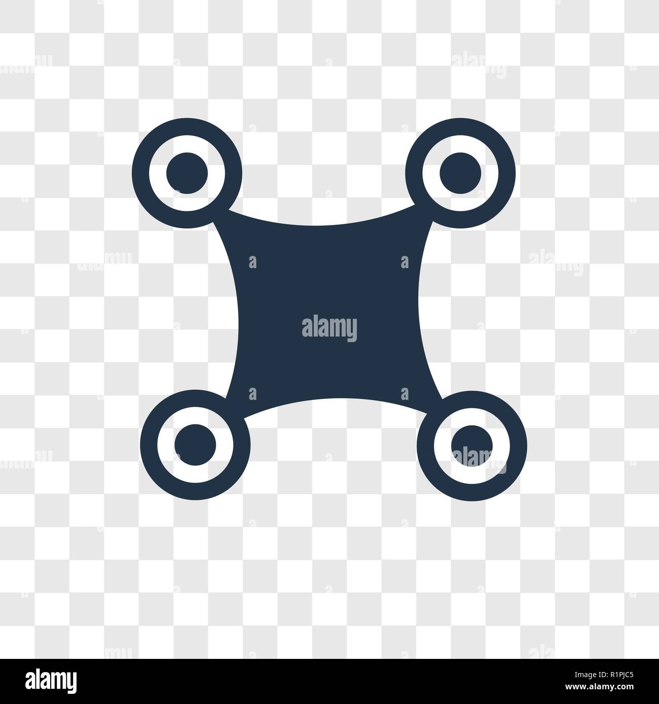 Drone vector icon isolated on transparent background, Drone ...