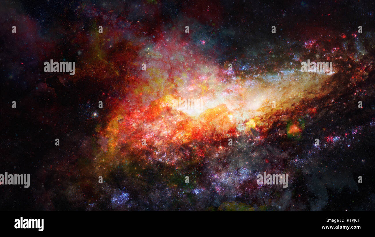 Small part of an infinite star field of space in the Universe. Elements ...