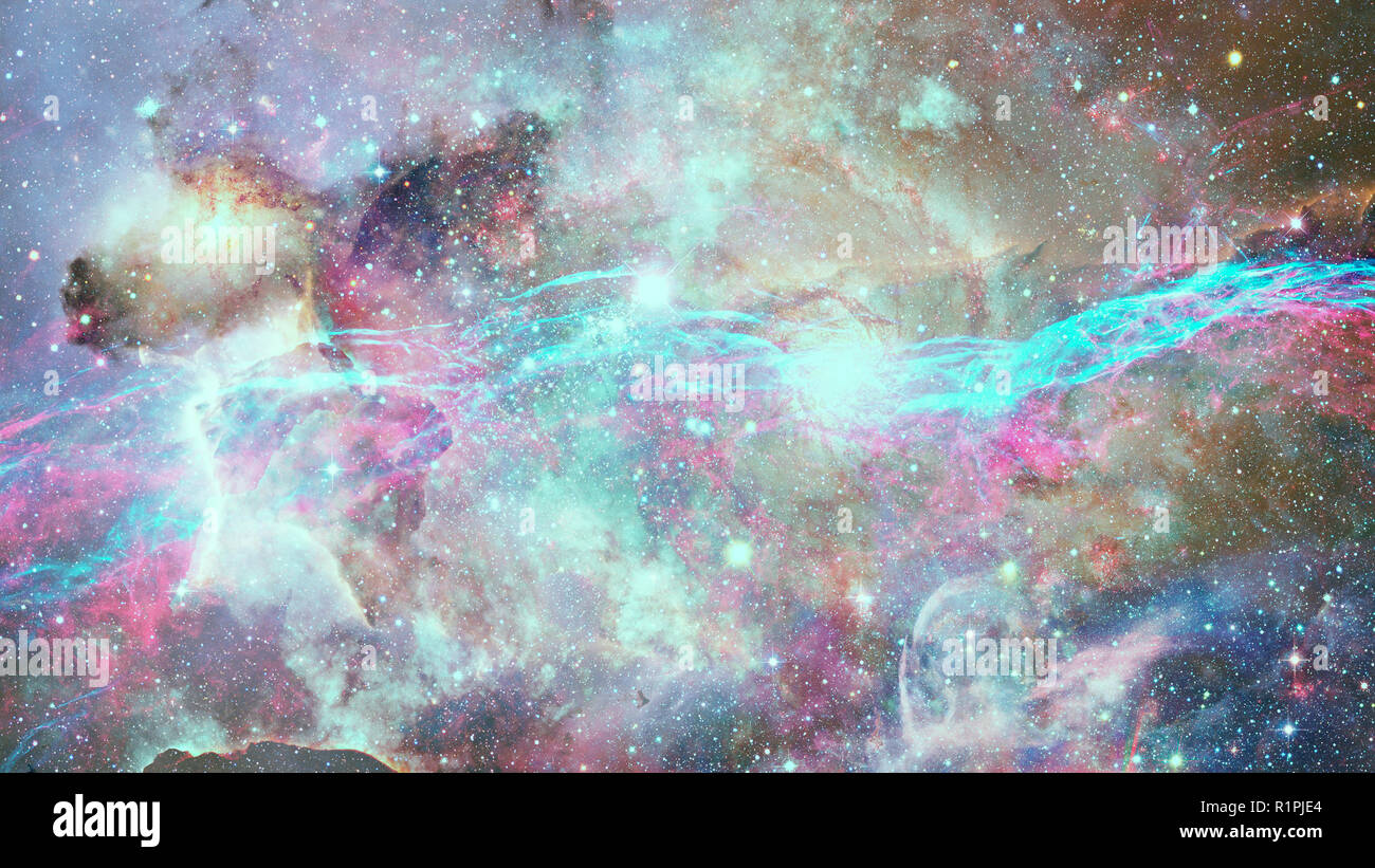 Nebula and stars in deep space. Science fiction wallpaper. Elements of ...