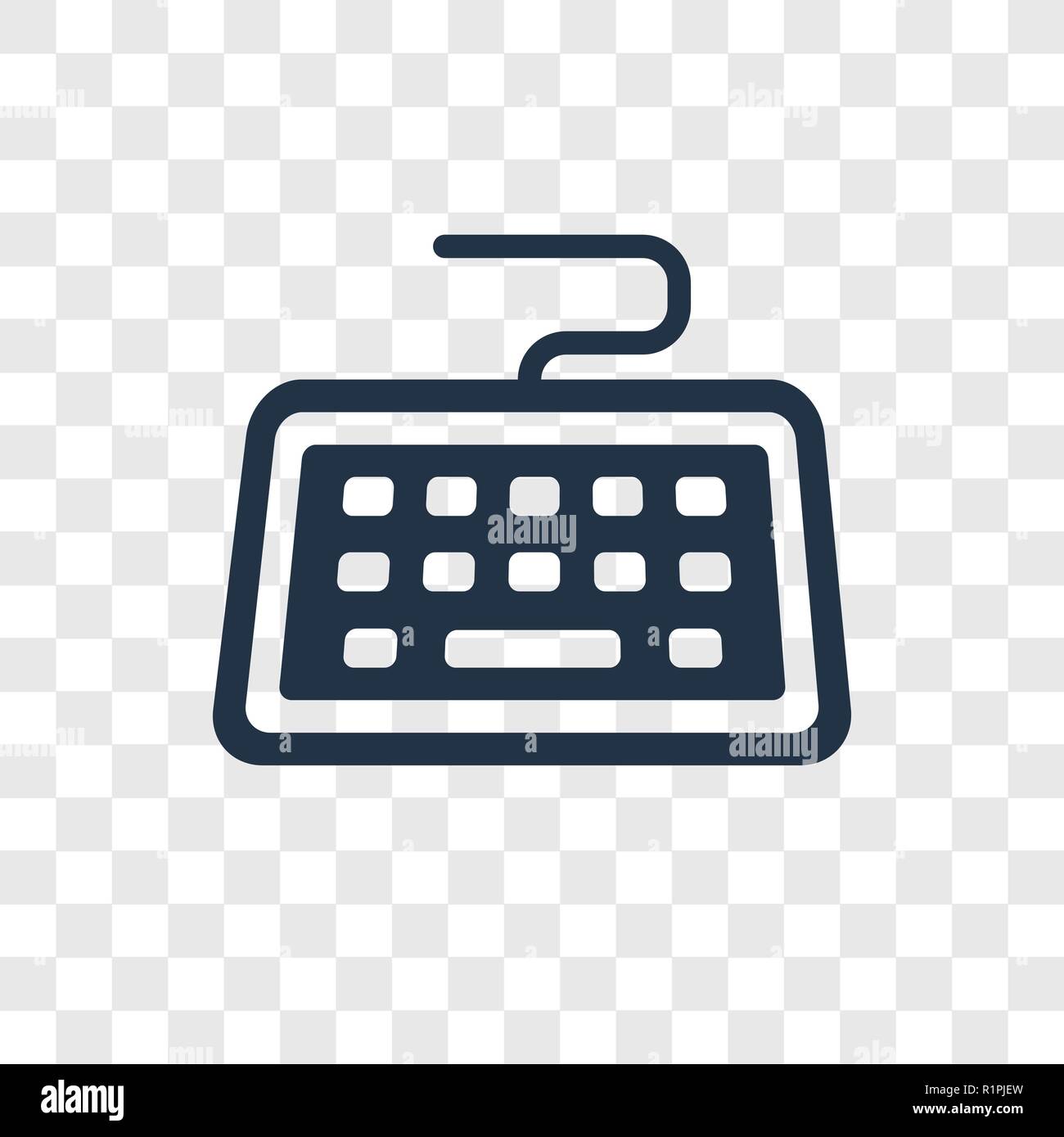 Keyboard vector icon isolated on transparent background, Keyboard transparency logo concept ...