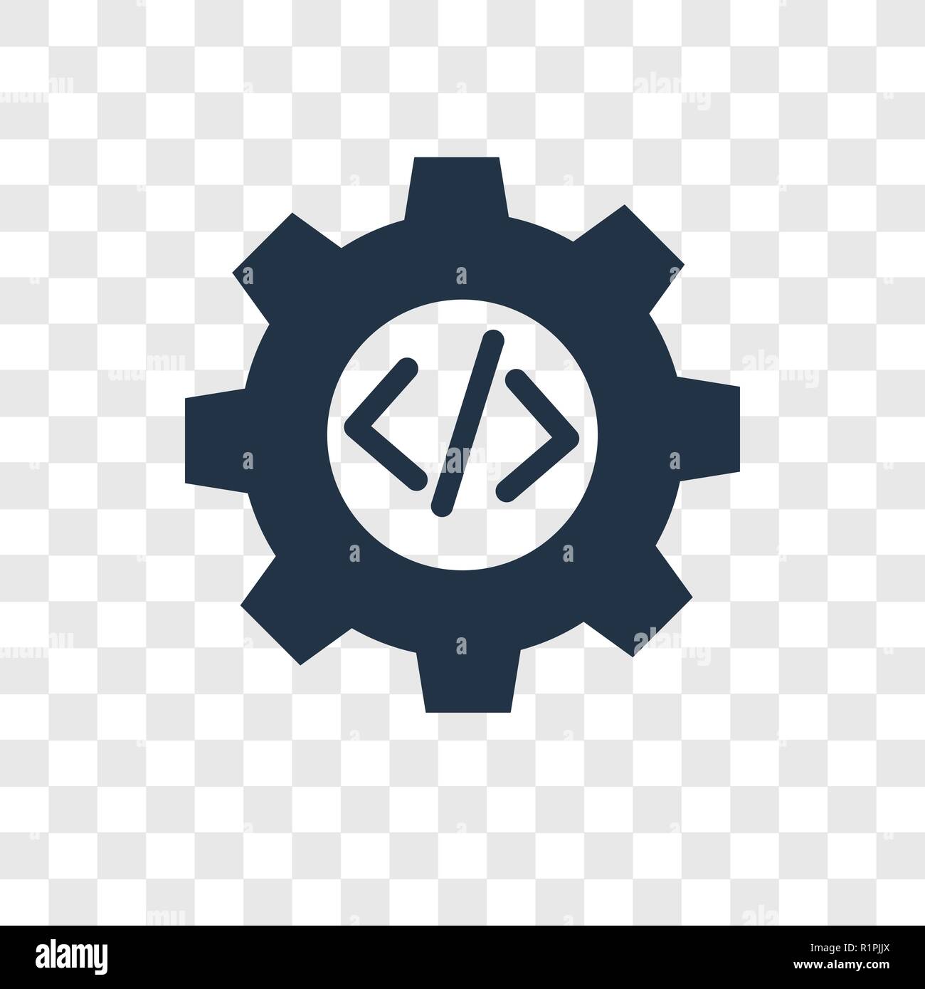 Coding vector icon isolated on transparent background, Coding transparency logo concept Stock ...
