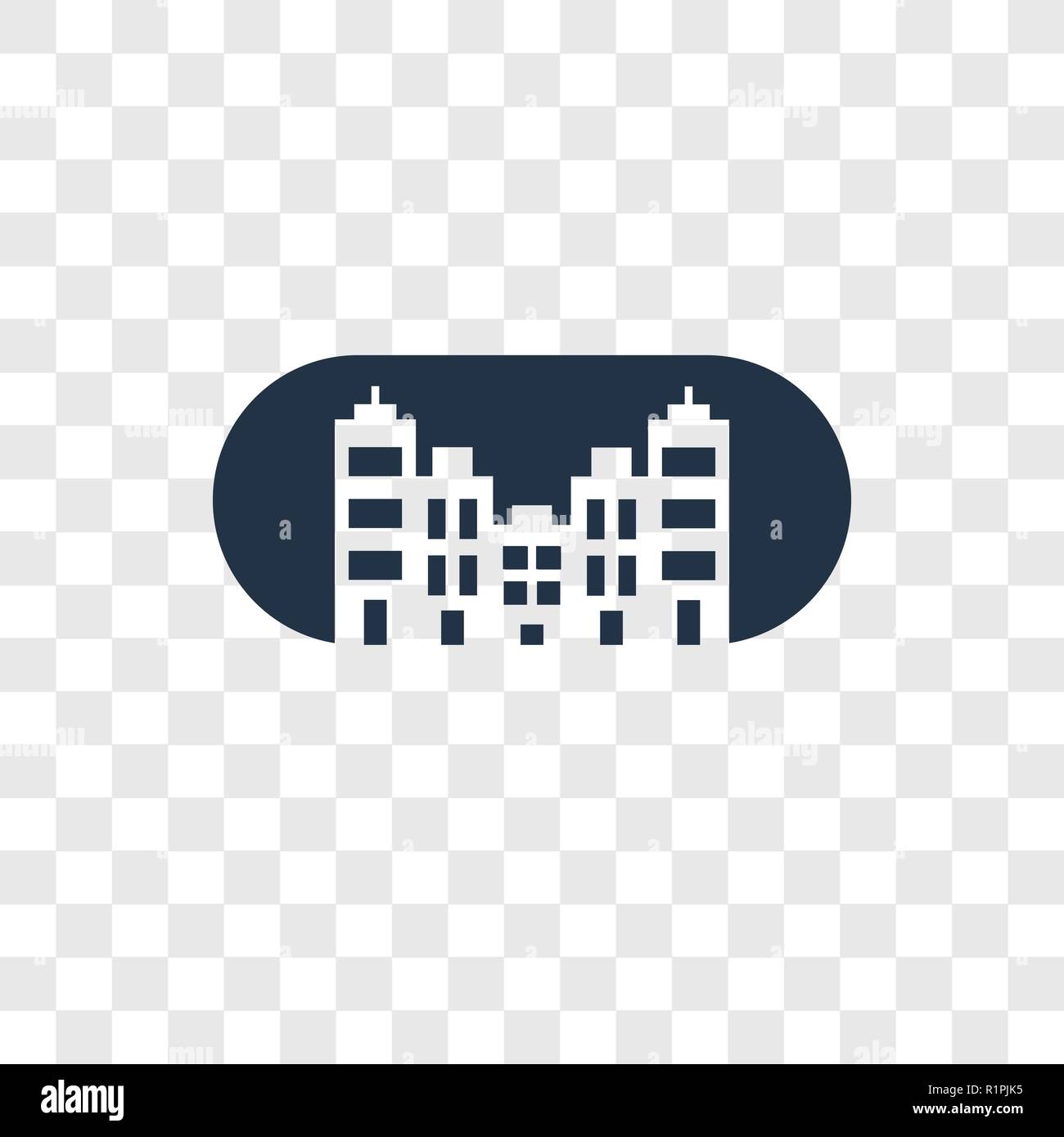 Cityscape vector icon isolated on transparent background, Cityscape ...