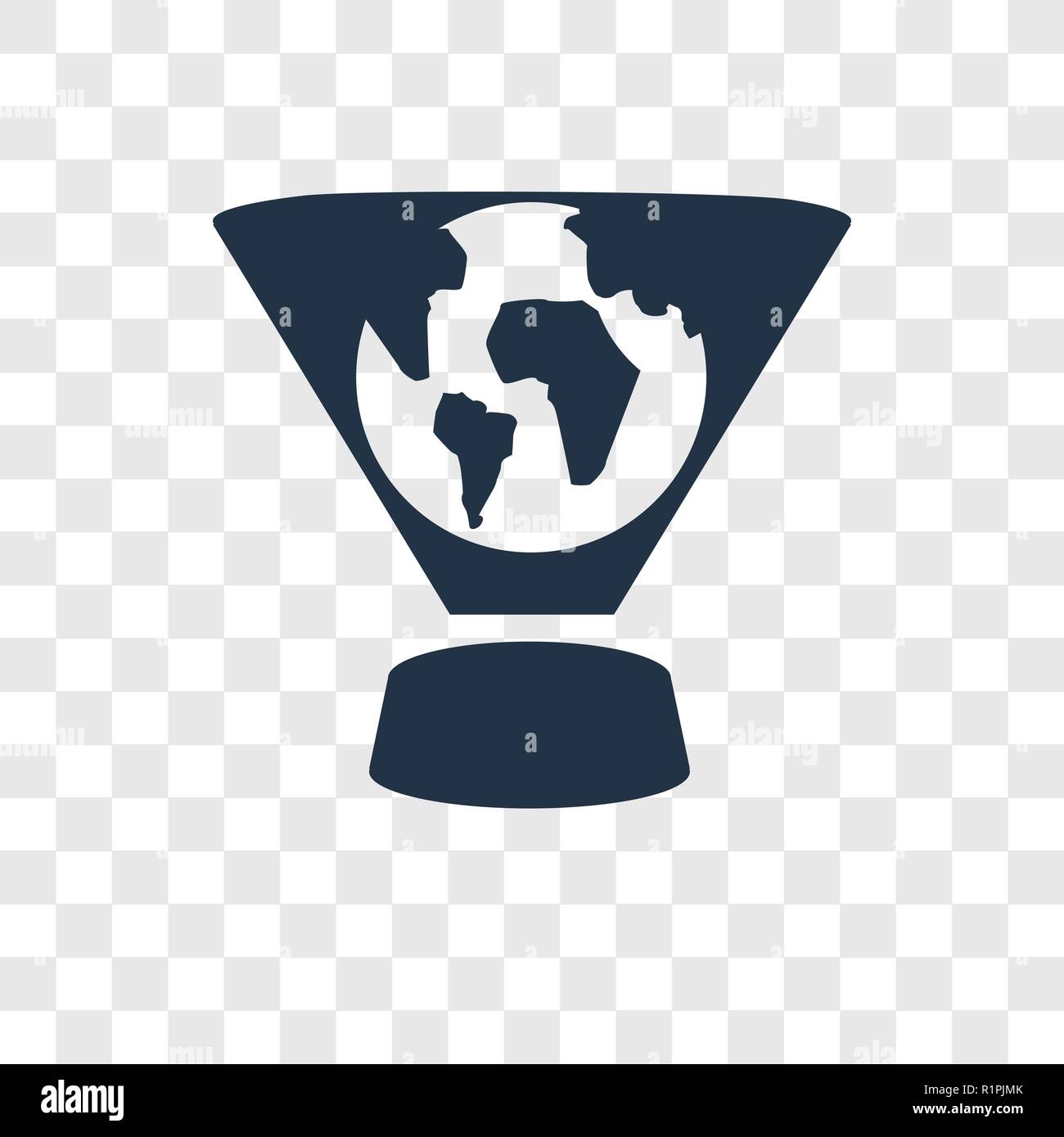 Hologram vector icon isolated on transparent background, Hologram ...