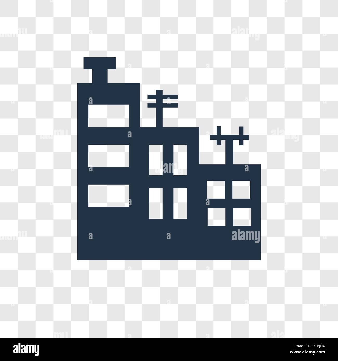 Cityscape vector icon isolated on transparent background, Cityscape ...
