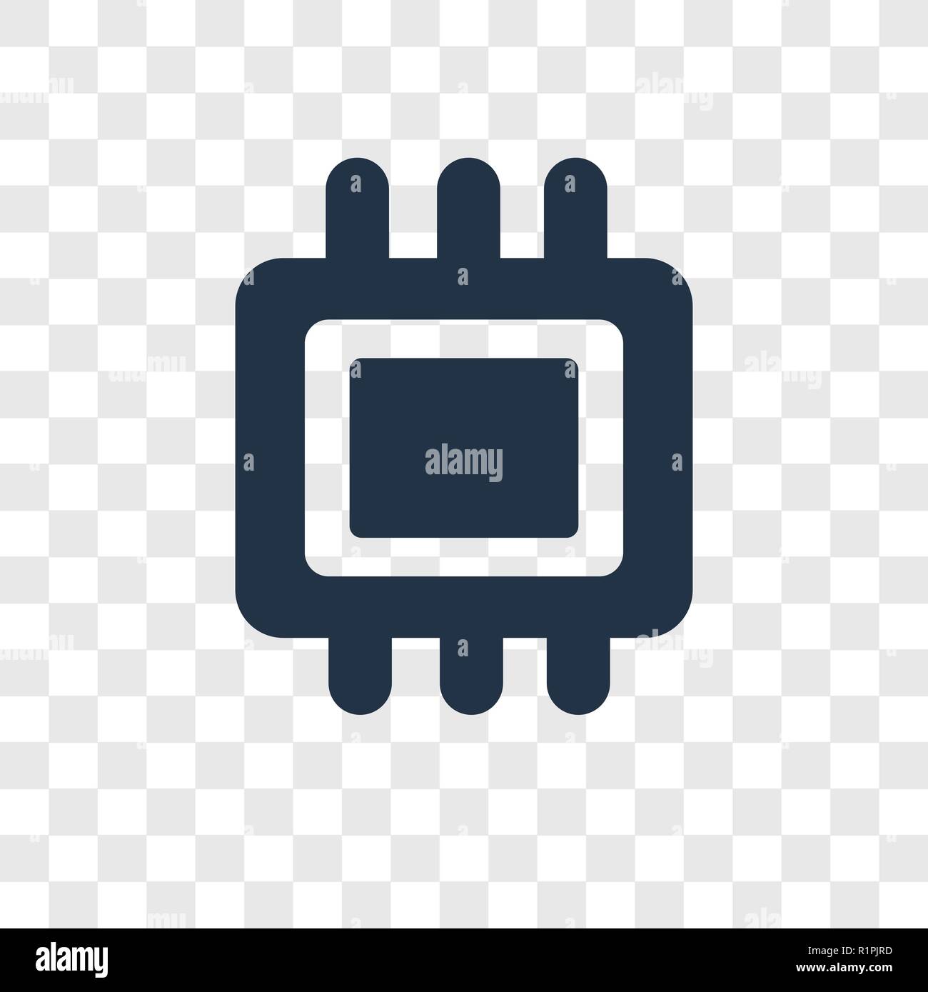 Chip vector icon isolated on transparent background, Chip transparency ...