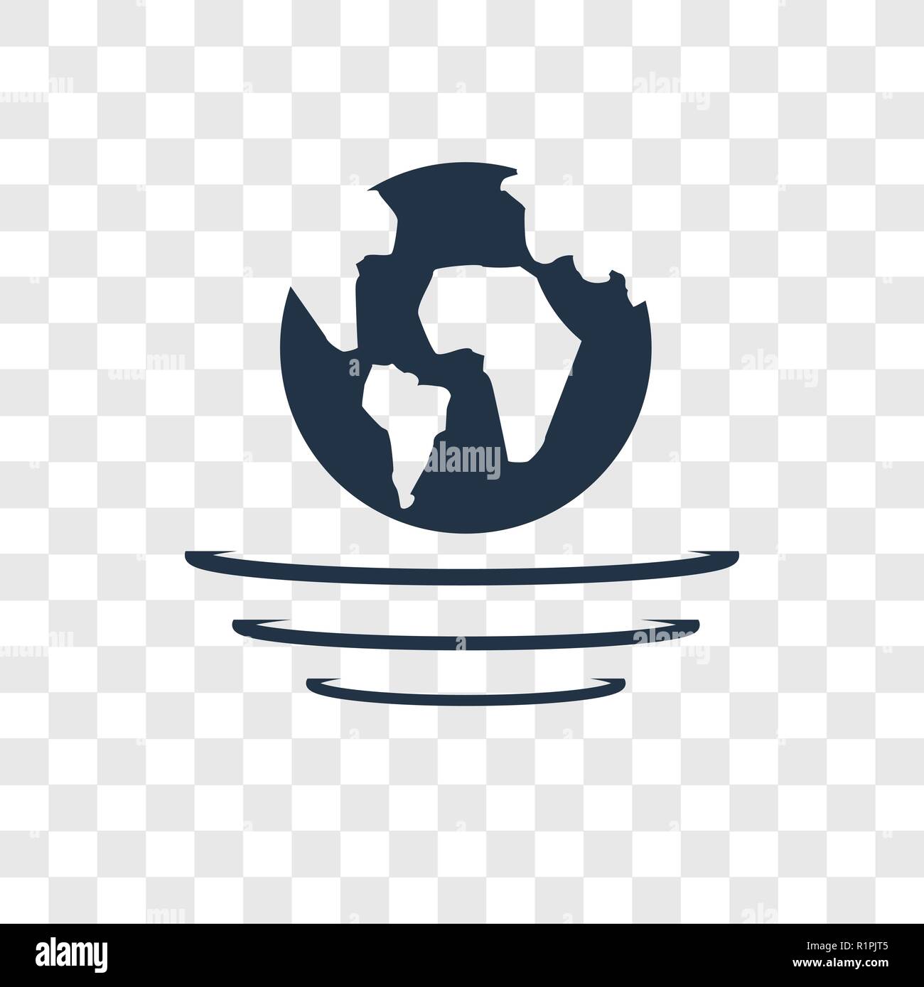 Planet earth vector icon isolated on transparent background, Planet ...