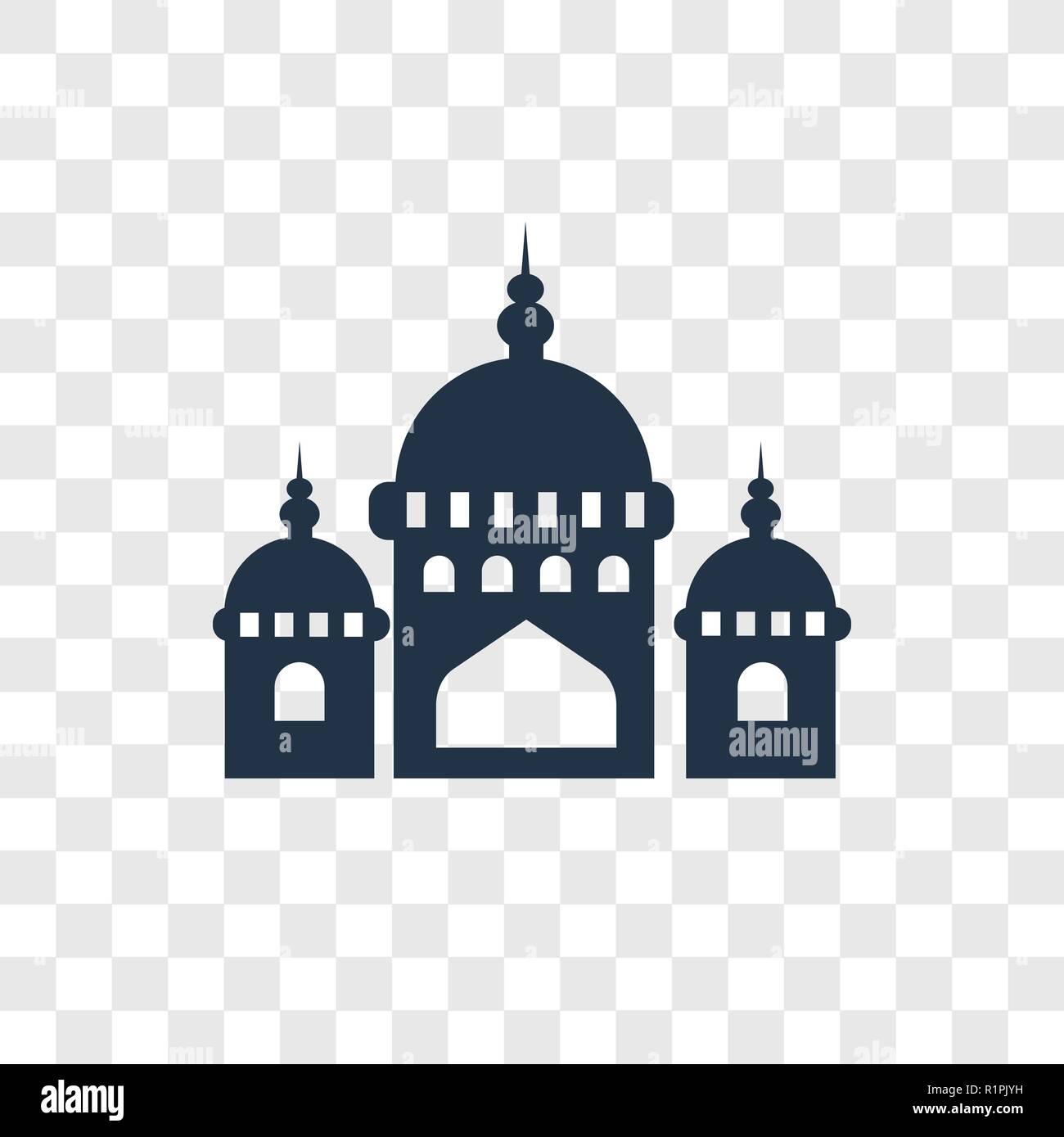 Mosque Domes vector icon isolated on transparent background, Mosque ...