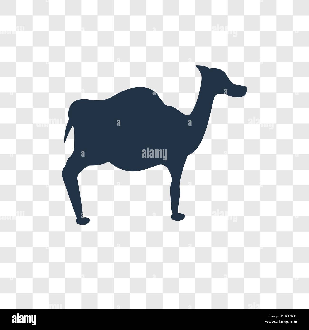 Dromedary vector icon isolated on transparent background, Dromedary ...