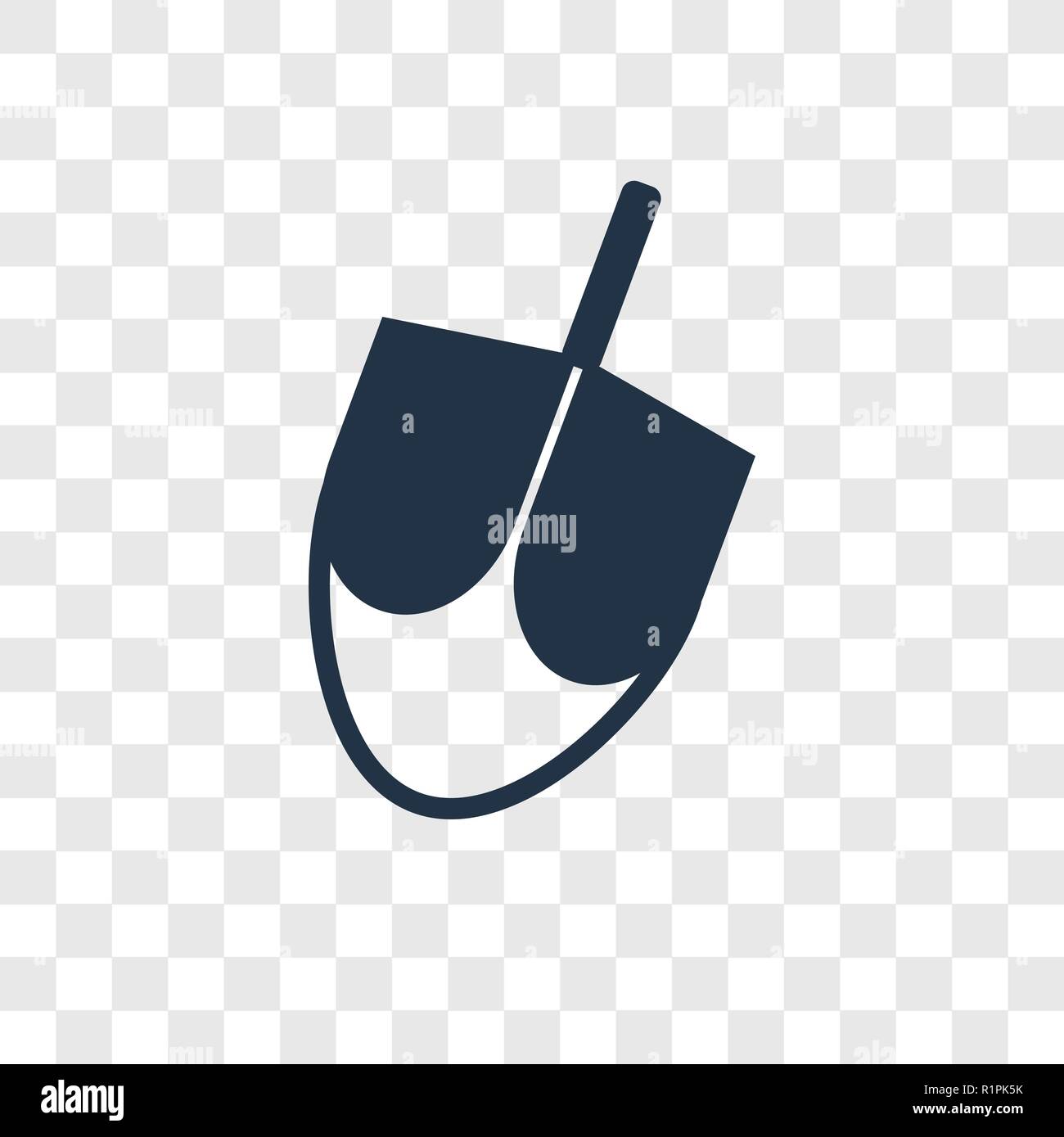 Dreidel vector icon isolated on transparent background, Dreidel ...