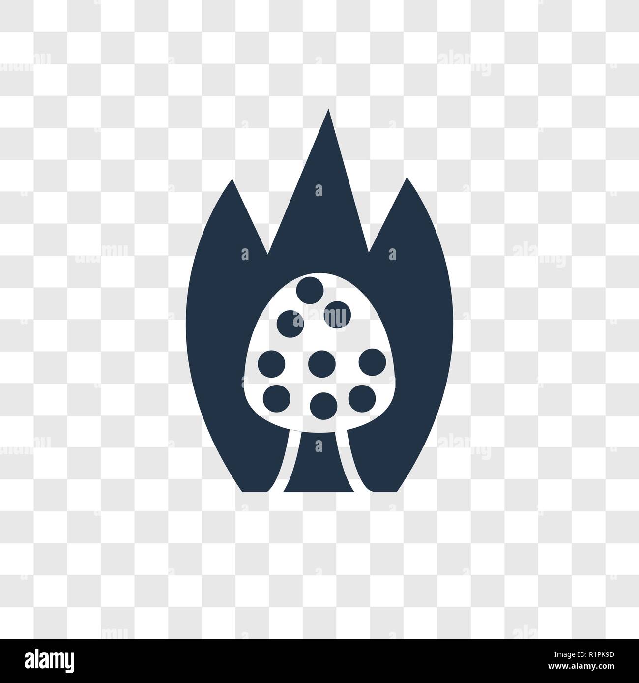 Burning Bush vector icon isolated on transparent background, Burning ...