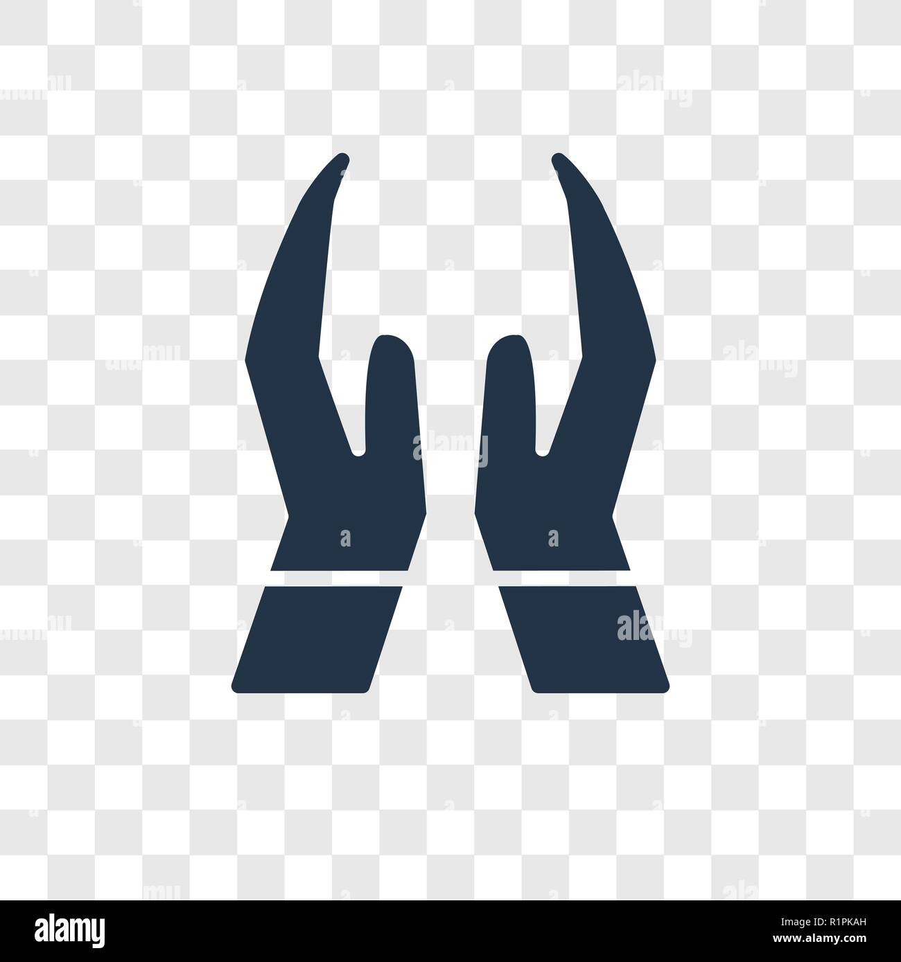 Prayer vector icon isolated on transparent background, Prayer ...