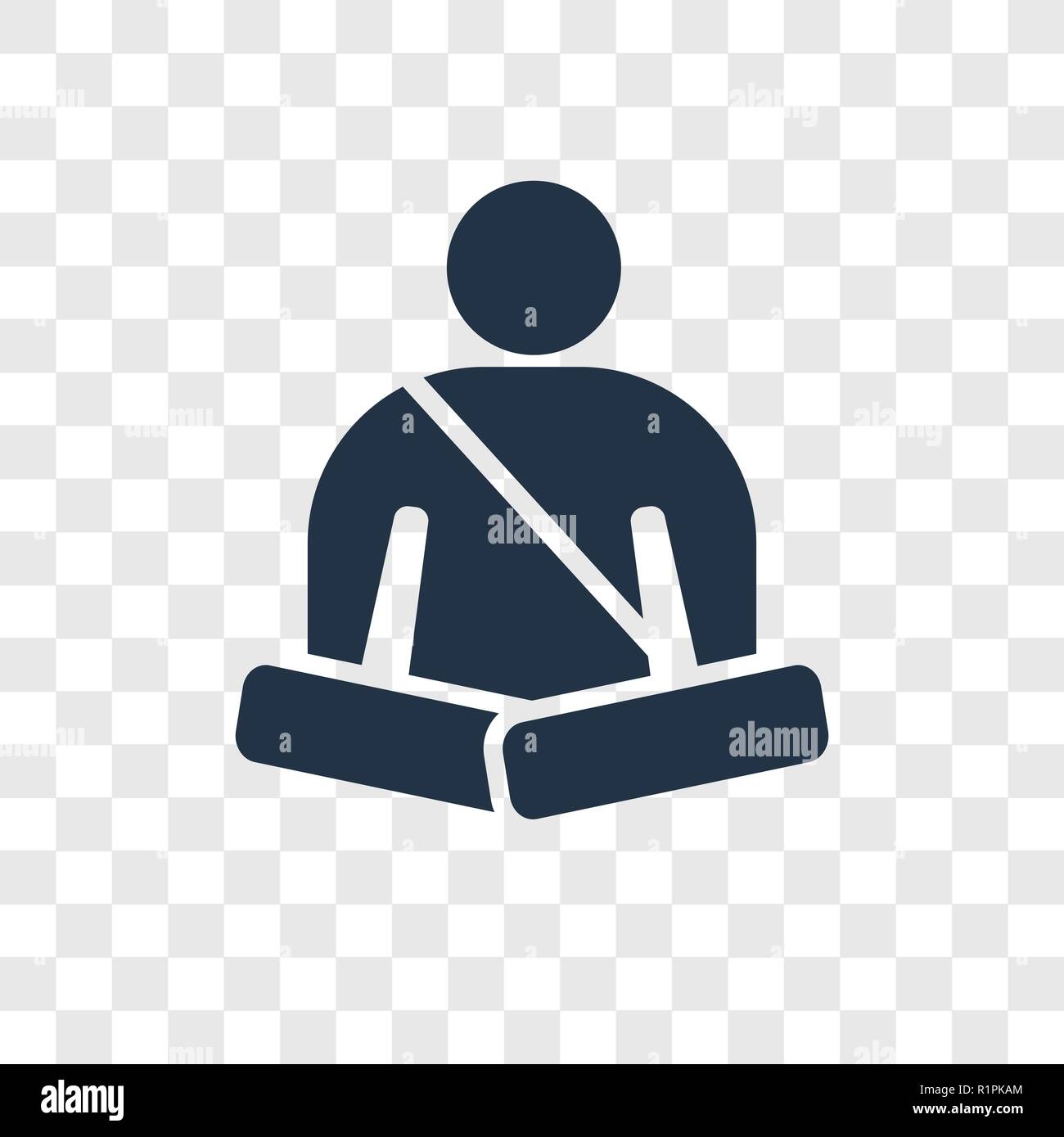 Meditation vector icon isolated on transparent background, Meditation ...