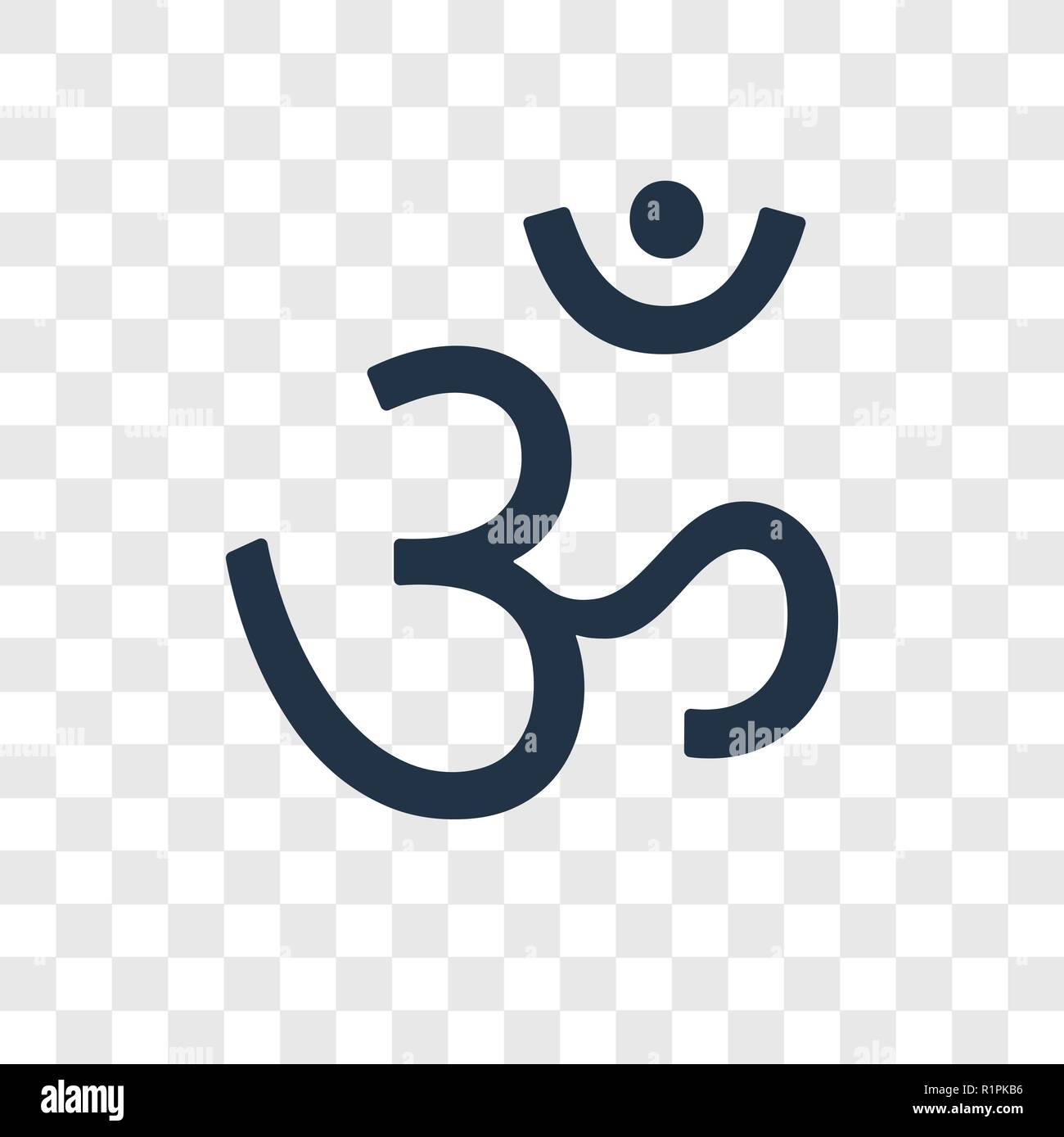 Om vector icon isolated on transparent background, Om transparency logo ...