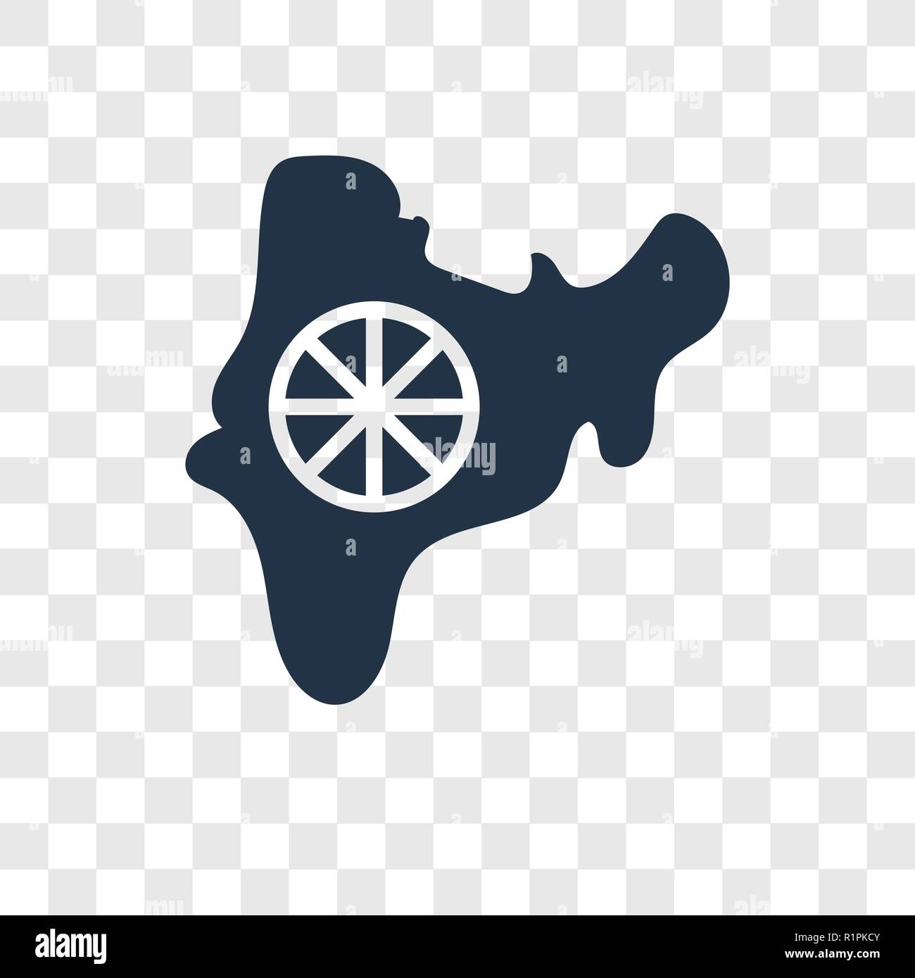 India vector icon isolated on transparent background, India ...