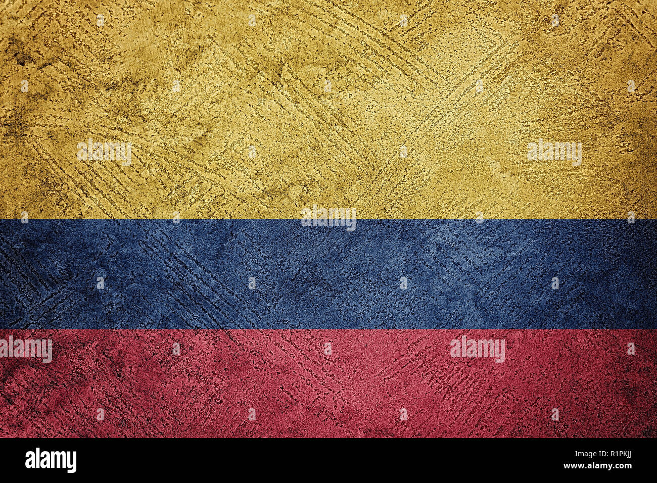 Grunge Colombia flag. Colombian flag with grunge texture Stock Photo ...