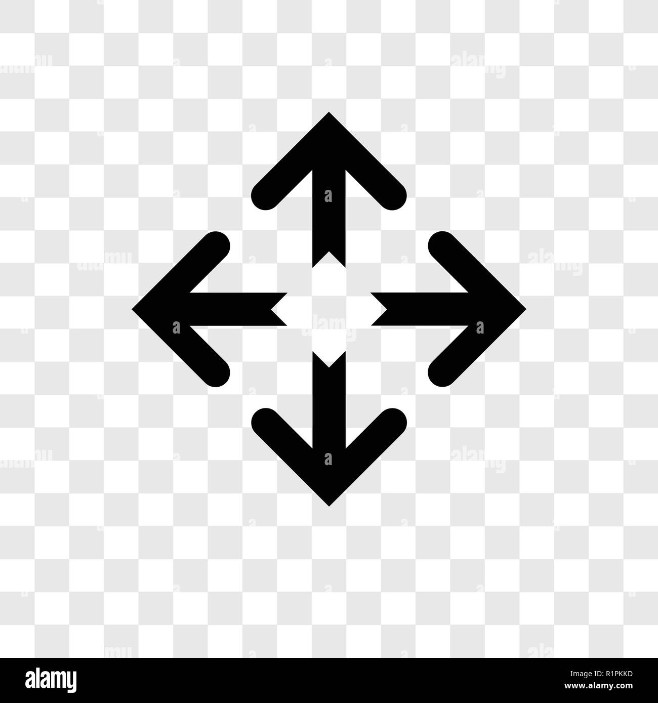 Move vector icon isolated on transparent background, Move transparency ...