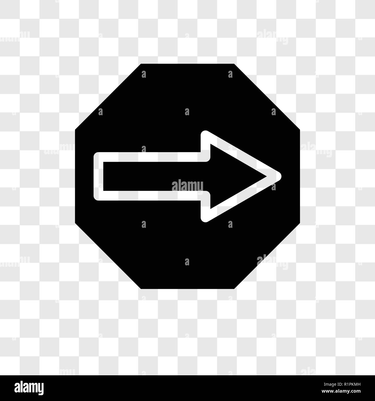 Right arrow vector icon isolated on transparent background, Right arrow ...
