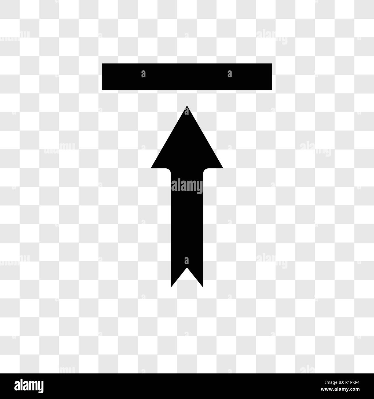 Up arrow vector icon isolated on transparent background, Up arrow ...