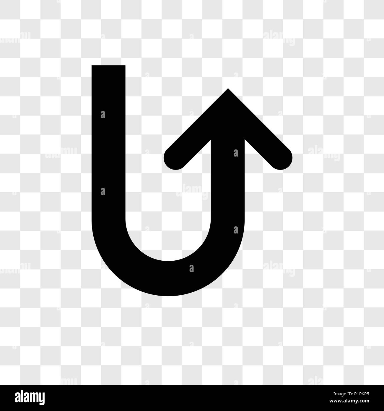 Return vector icon isolated on transparent background, Return ...