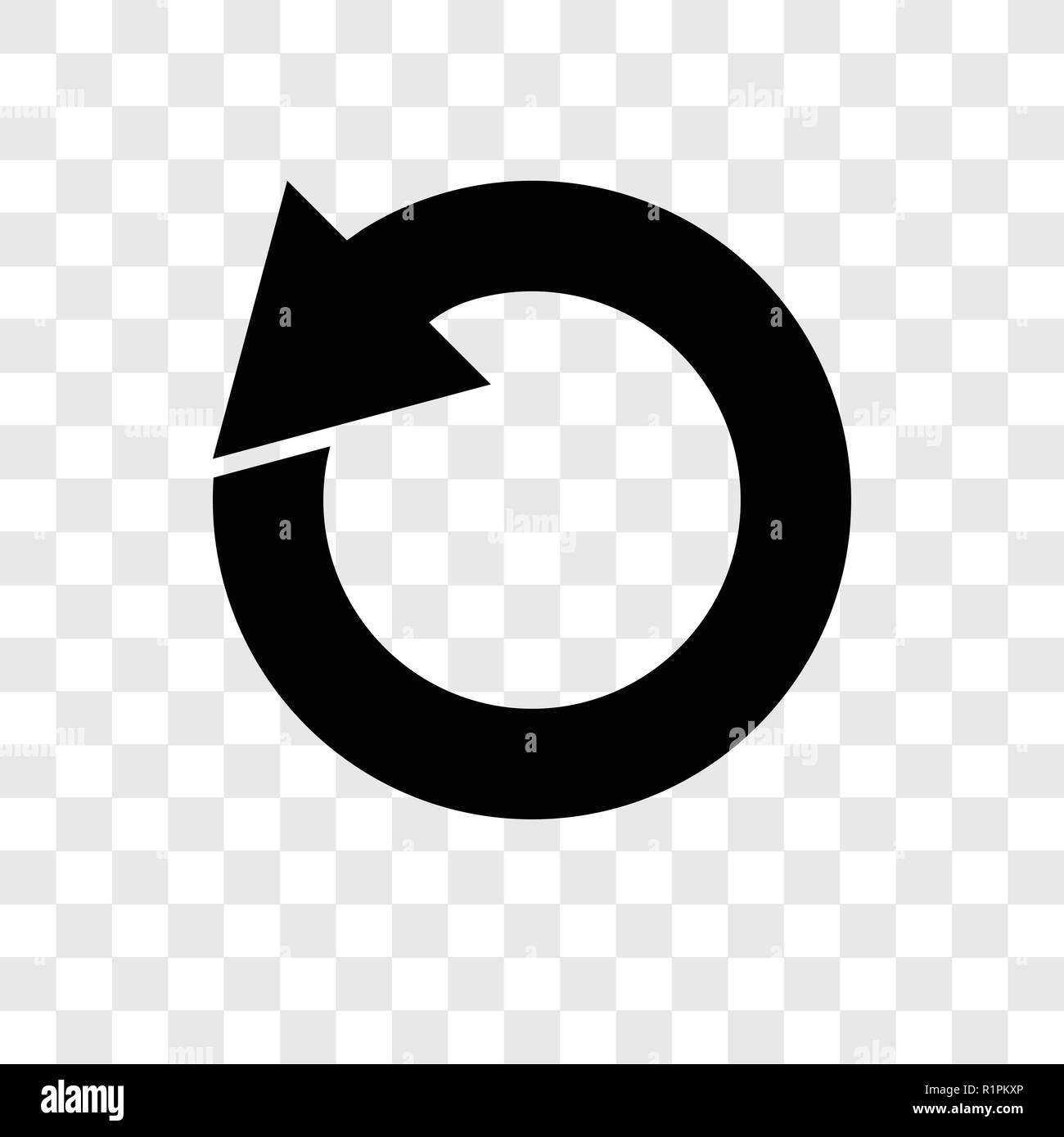 Repeat vector icon isolated on transparent background, Repeat ...