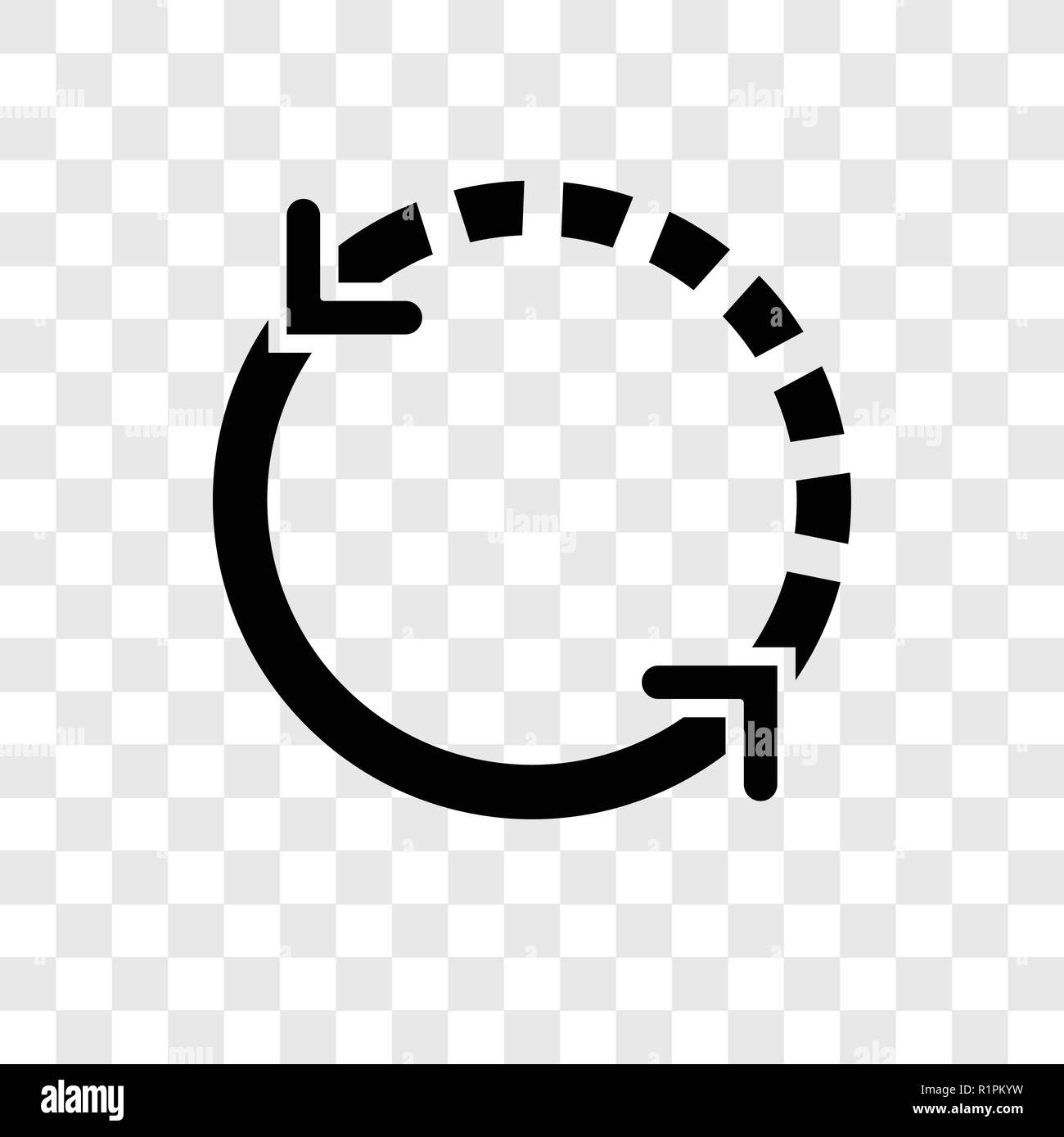 Spin vector icon isolated on transparent background, Spin transparency ...