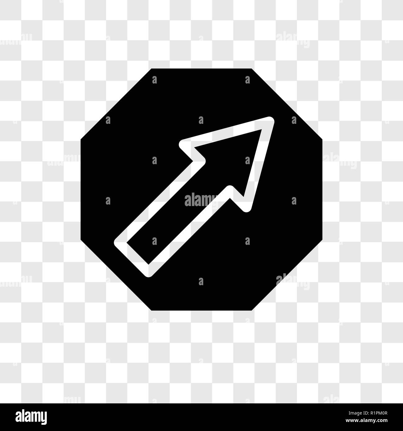 Diagonal vector icon isolated on transparent background, Diagonal ...