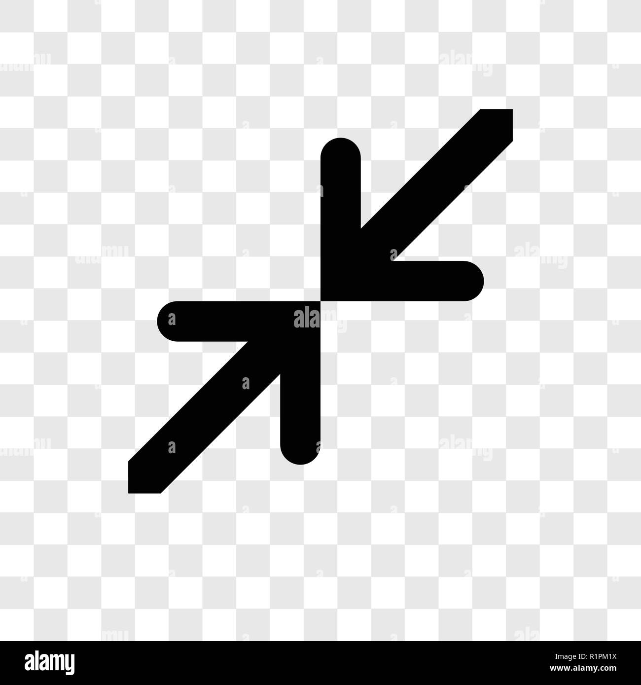 Minimize vector icon isolated on transparent background, Minimize ...