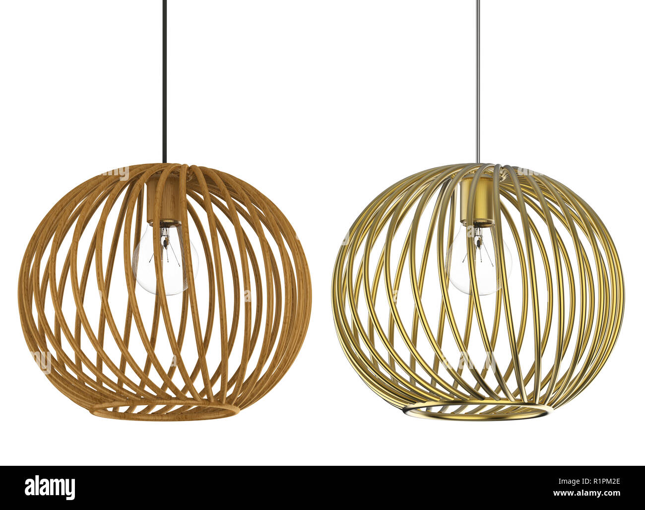 3d rendering pendant lamp isolated on white background Stock Photo - Alamy