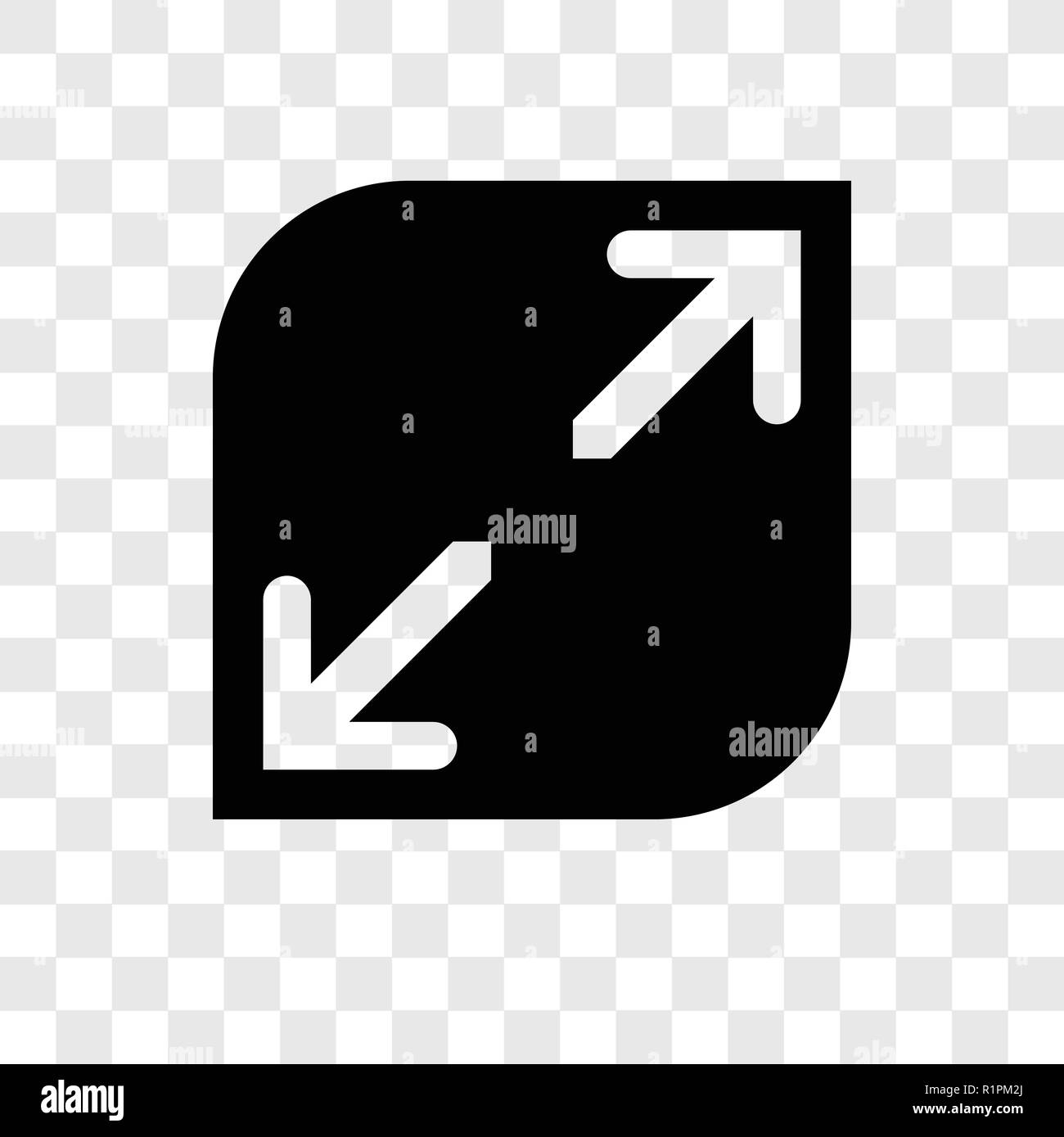 Expand vector icon isolated on transparent background, Expand ...