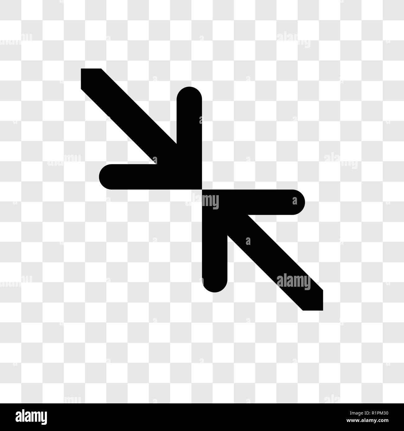 Minimize vector icon isolated on transparent background, Minimize ...