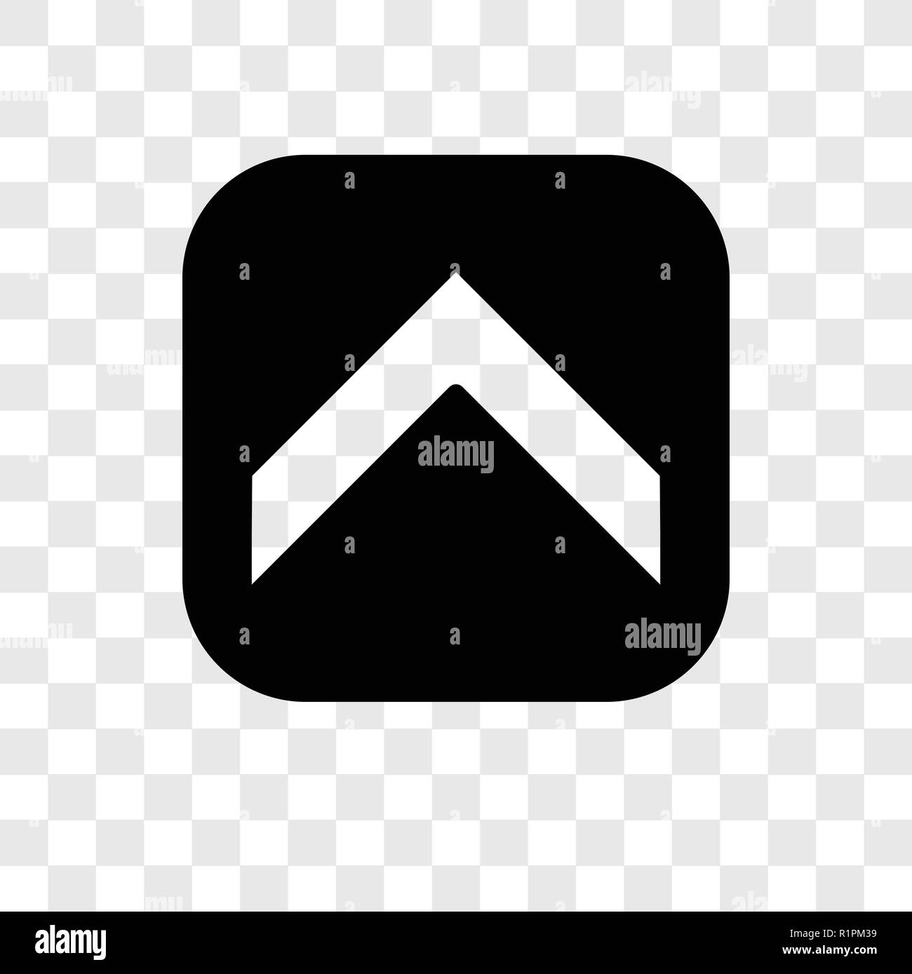 Up arrow vector icon isolated on transparent background, Up arrow ...