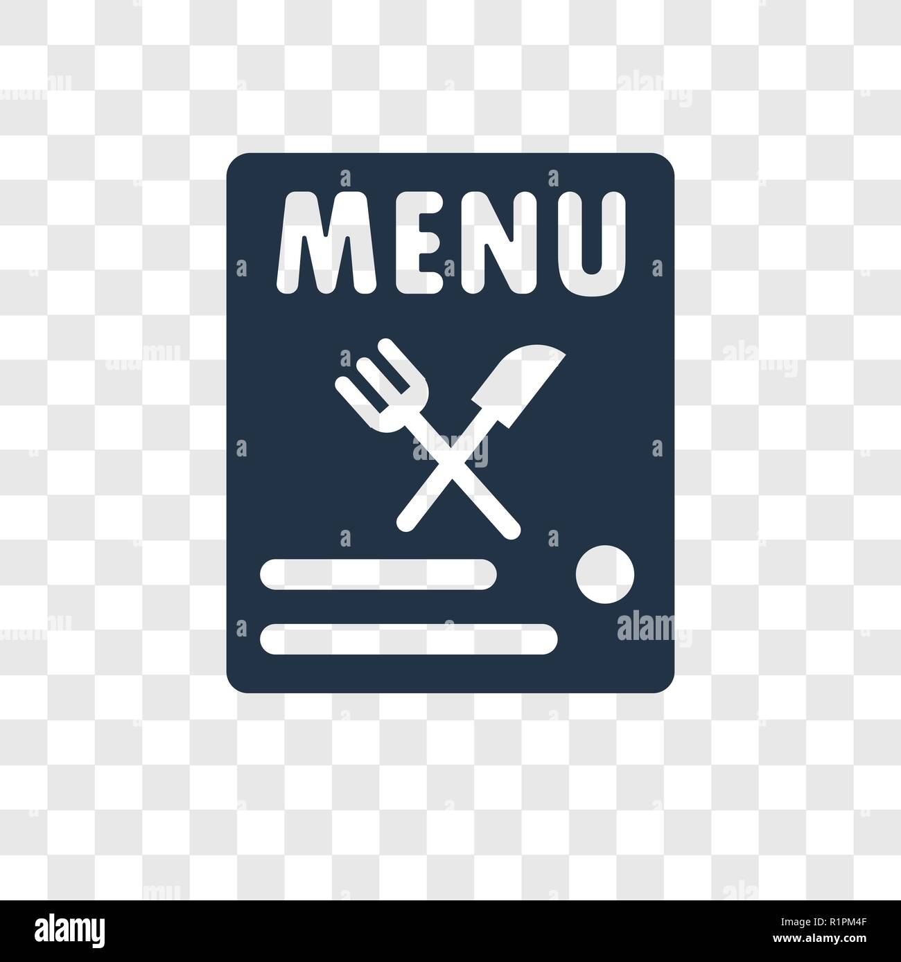 Menu vector icon isolated on transparent background, Menu transparency ...