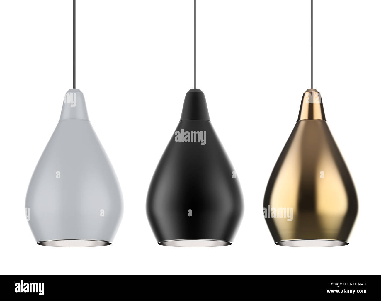 3d rendering pendant lamp isolated on white background Stock Photo - Alamy