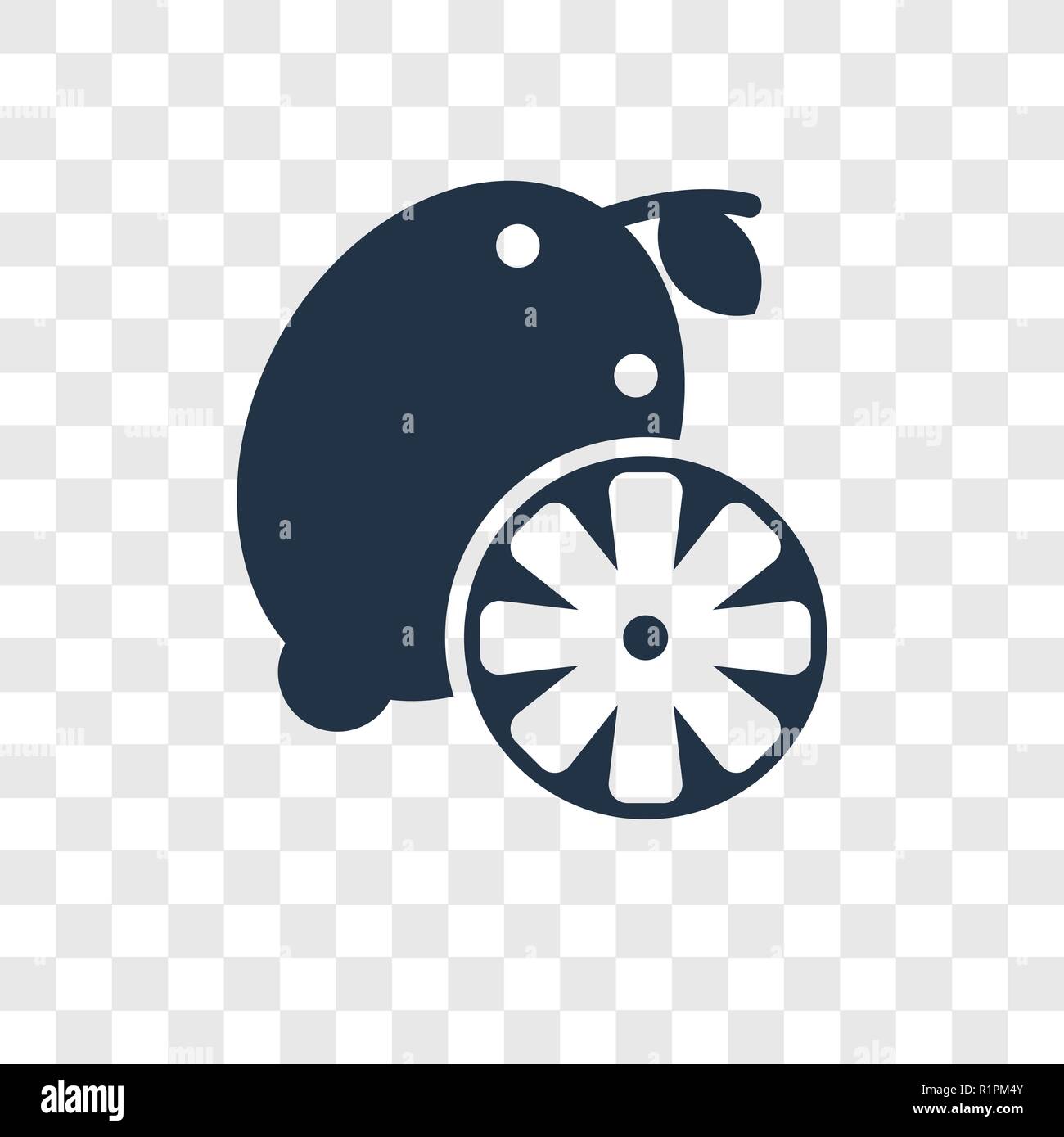 Lemon vector icon isolated on transparent background, Lemon ...