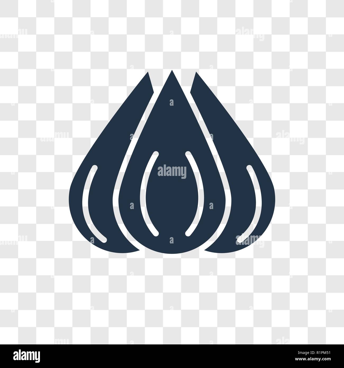 Garlic vector icon isolated on transparent background, Garlic ...