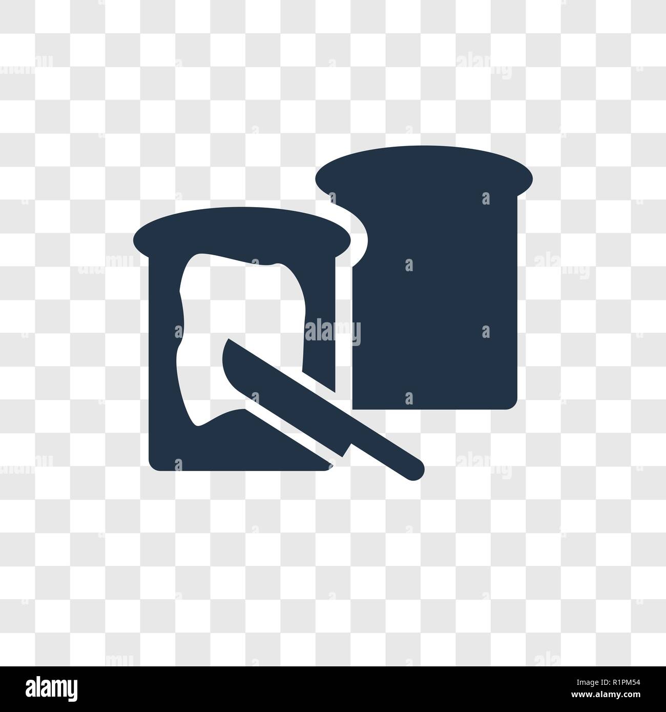 Toast vector icon isolated on transparent background, Toast ...