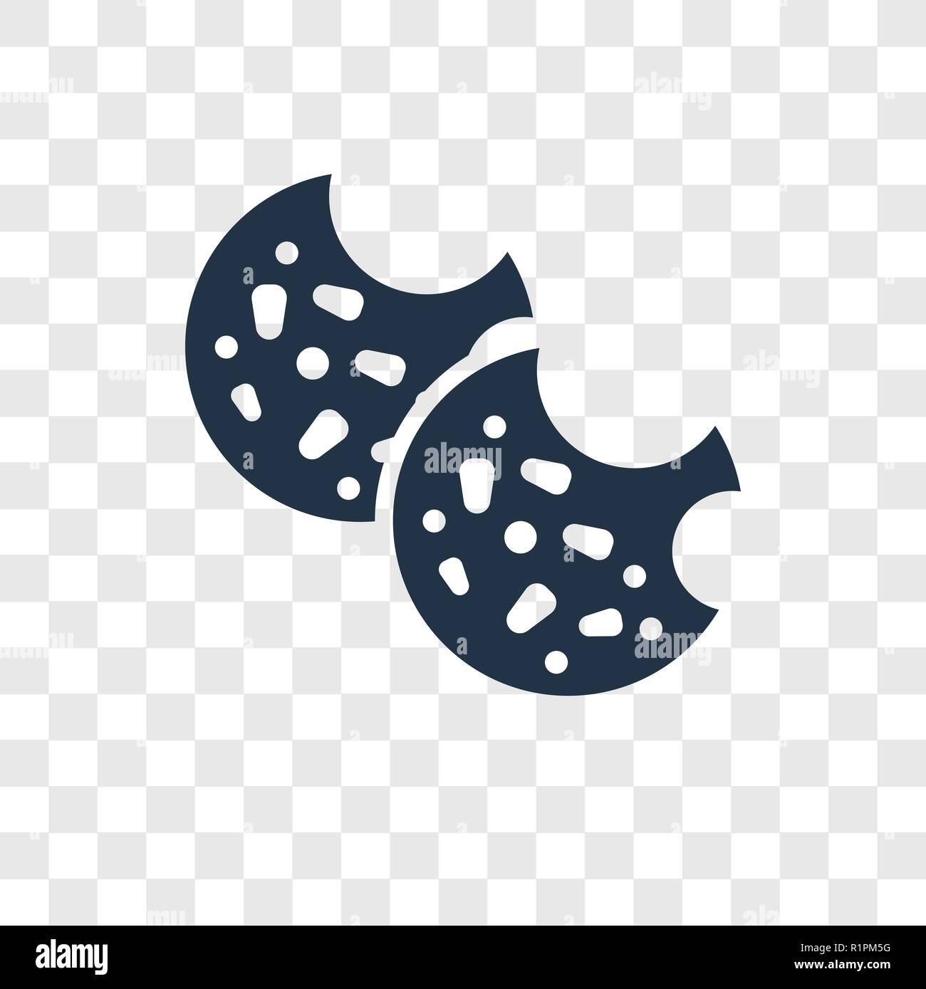 Biscuit vector icon isolated on transparent background, Biscuit ...