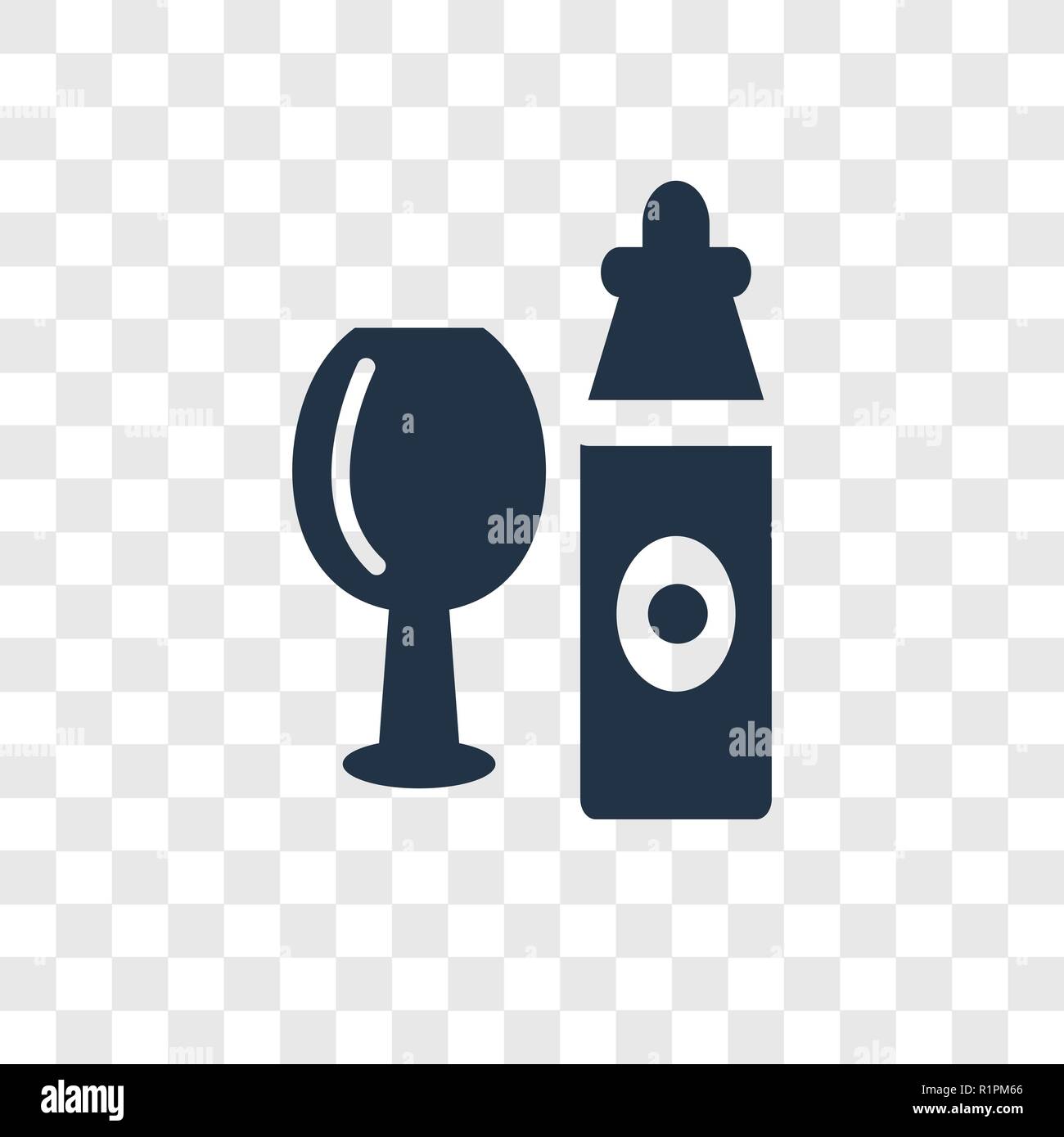 Champagne vector icon isolated on transparent background, Champagne ...