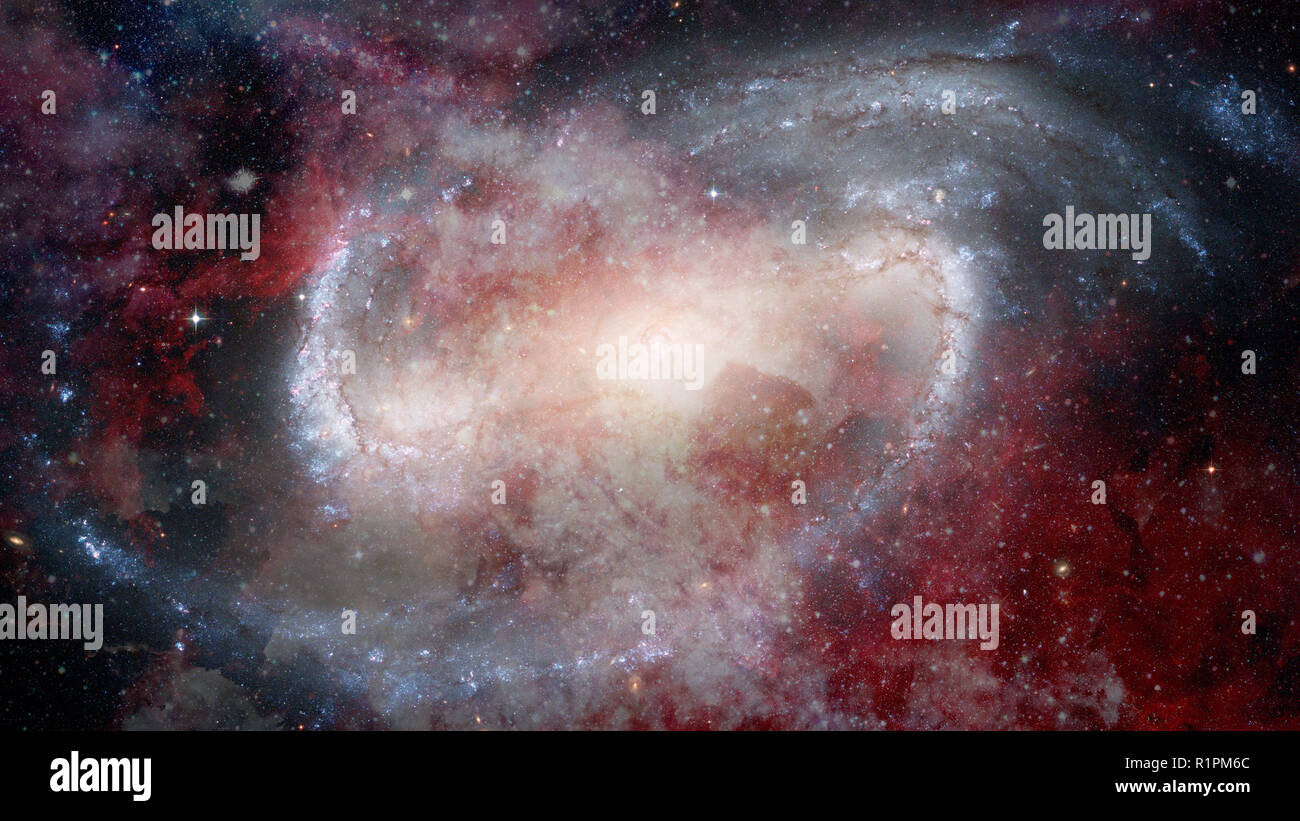 Nebula gas cloud in deep outer space. Education background. Elements of ...