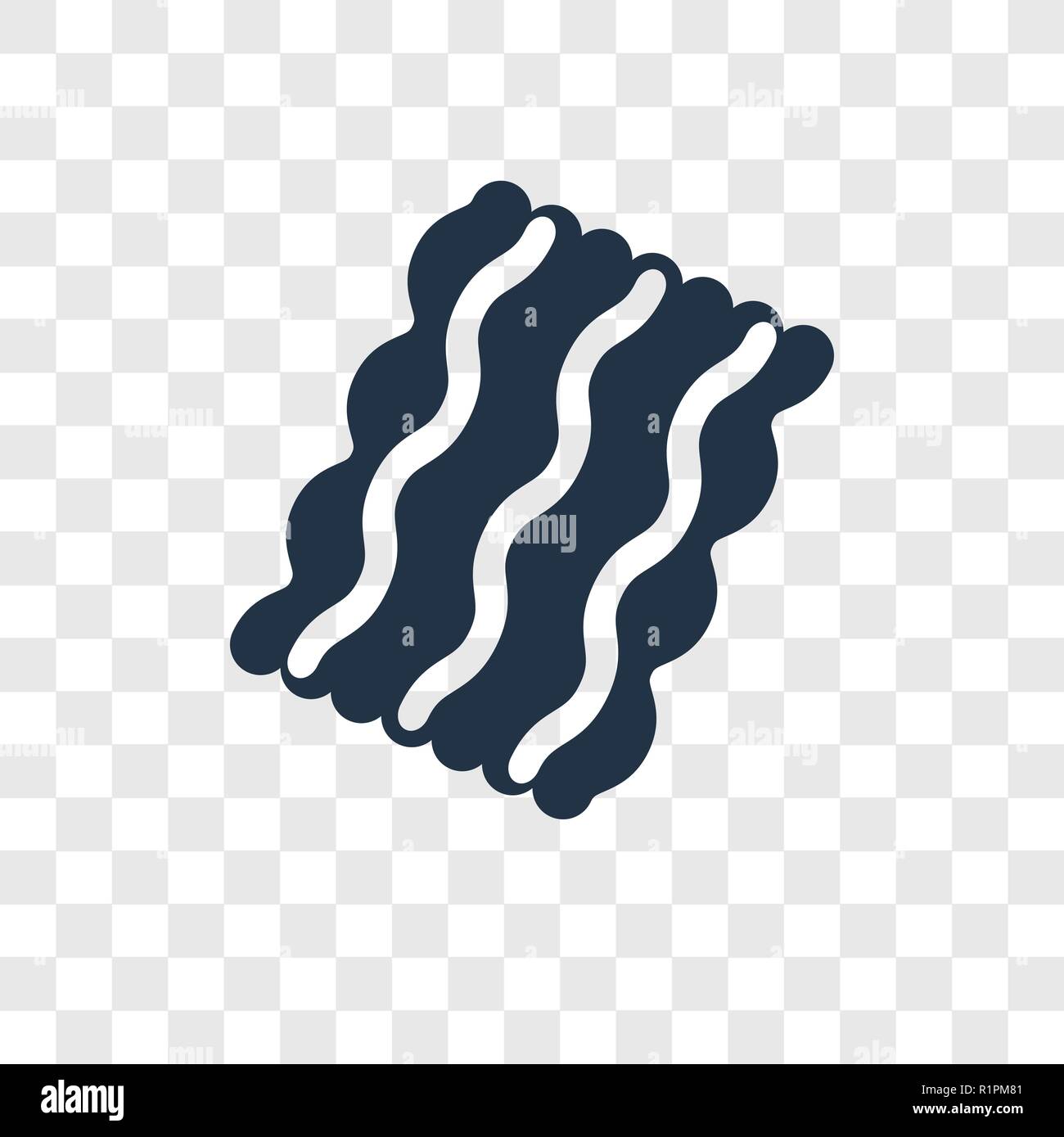 Bacon vector icon isolated on transparent background, Bacon ...