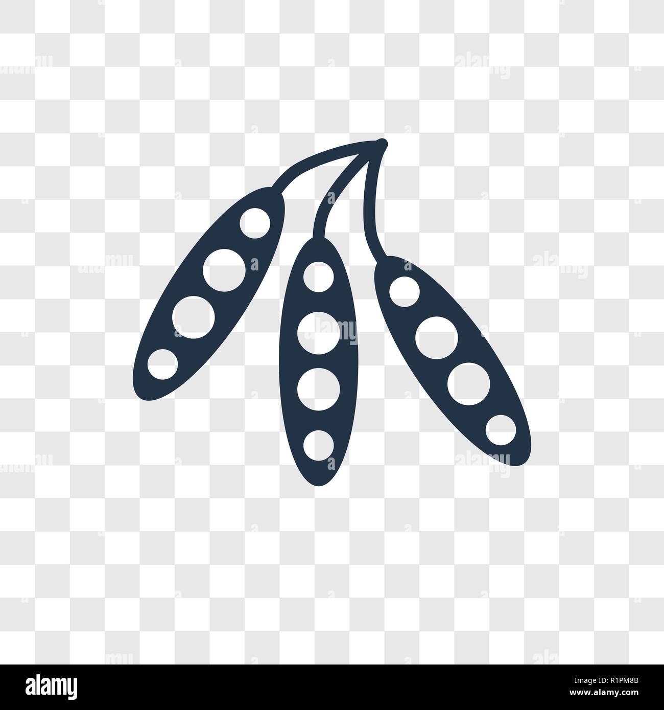 Peas vector icon isolated on transparent background, Peas transparency ...