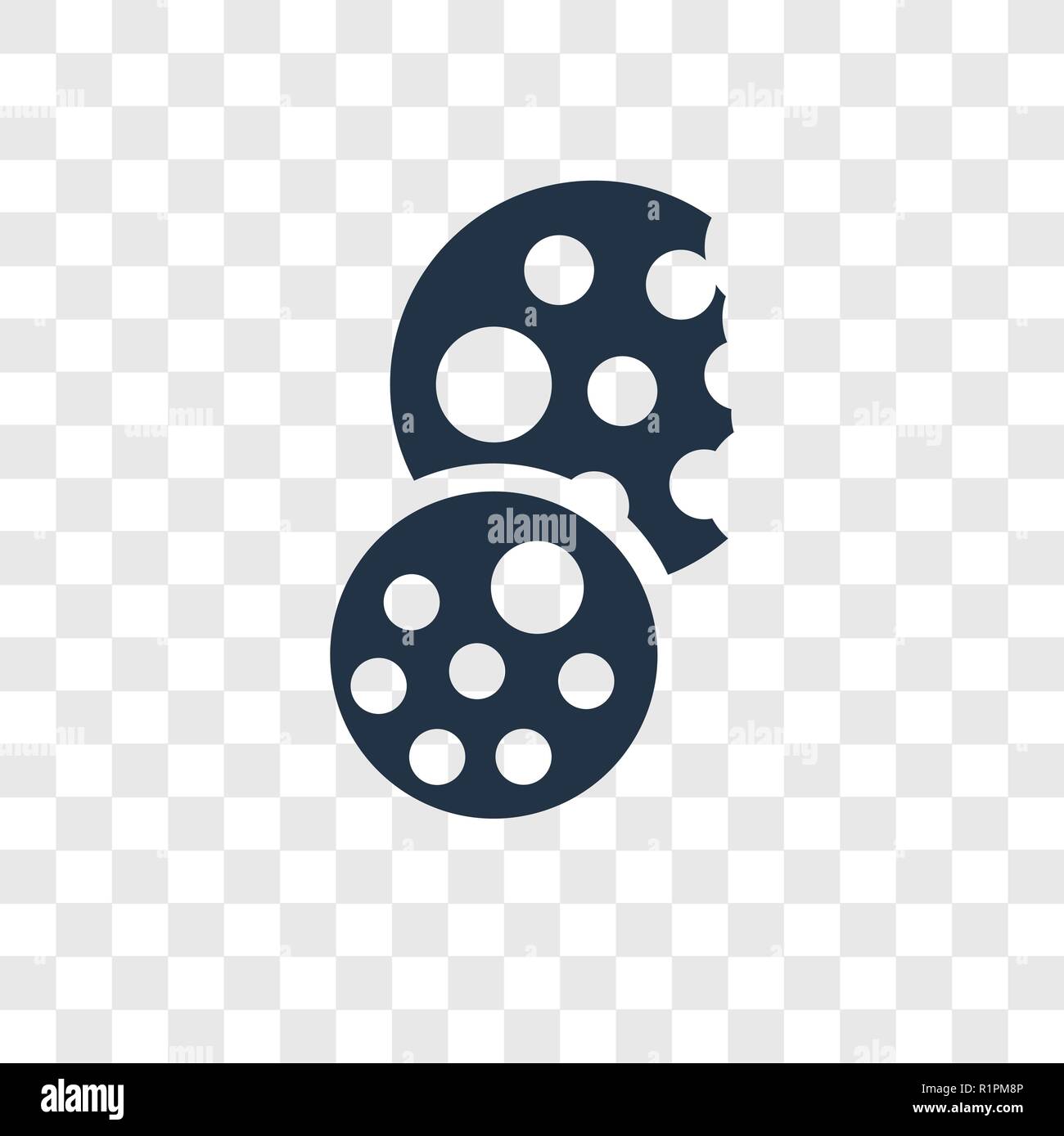 Biscuit vector icon isolated on transparent background, Biscuit ...