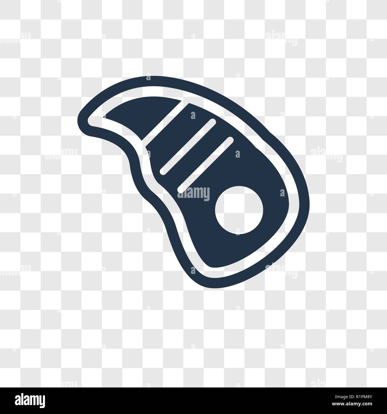 Steak vector icon isolated on transparent background, Steak ...